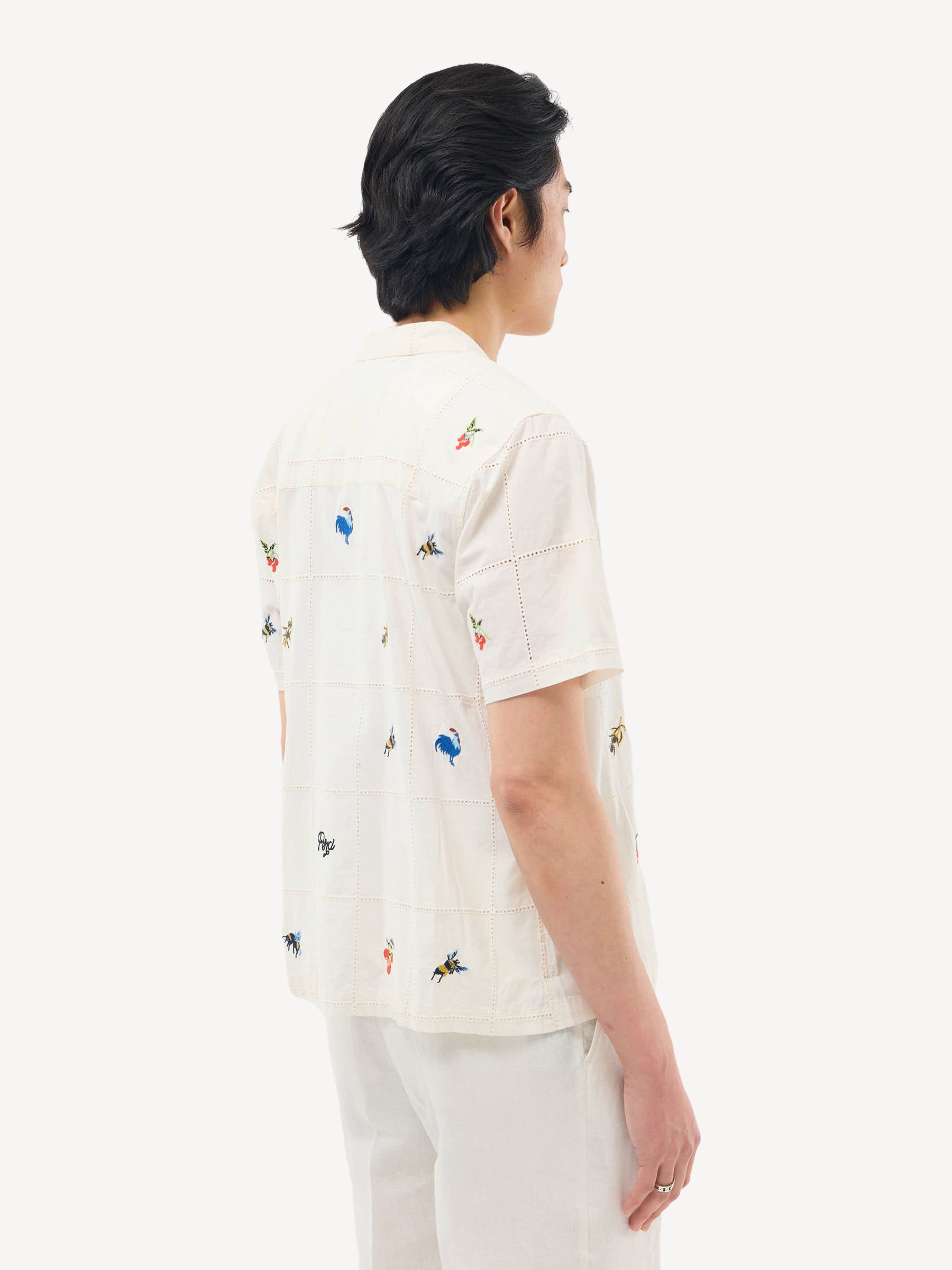 Buy Percival Cream Olive Tapestry Shirt from the Next UK online shop