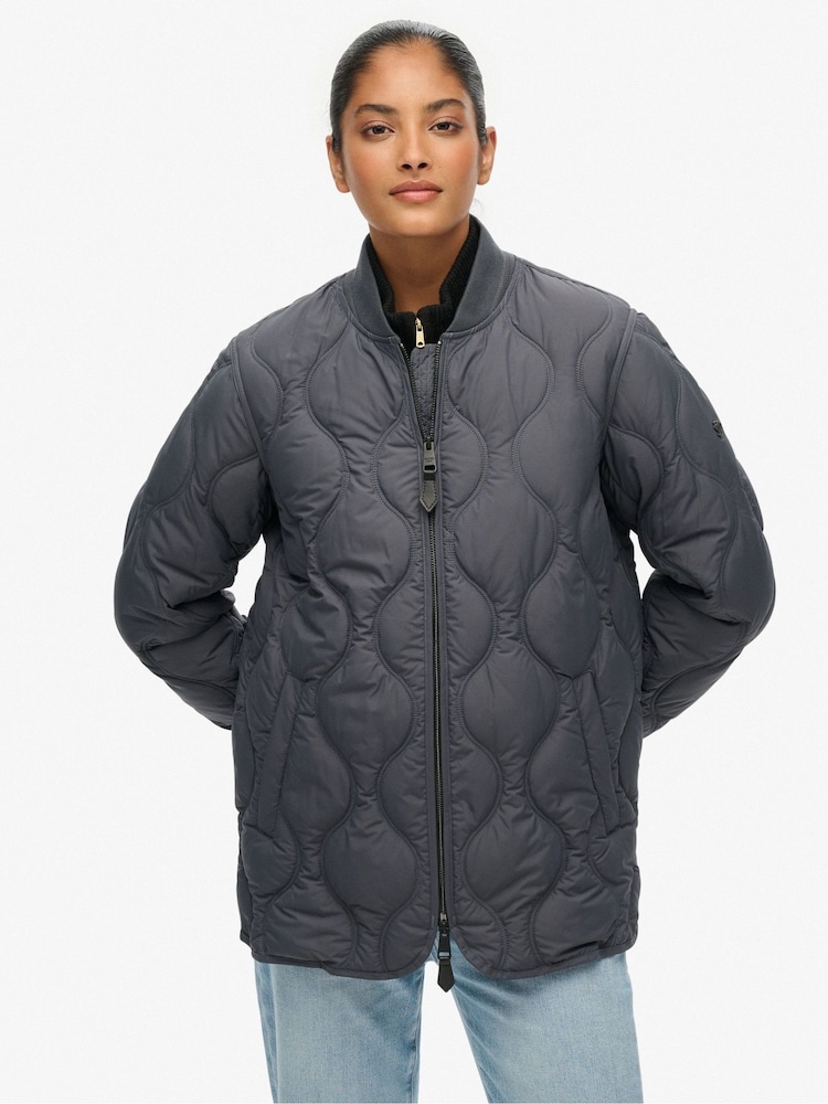 Buy Superdry Grey Short Quilted Liner Jacket from Next Czech Republic