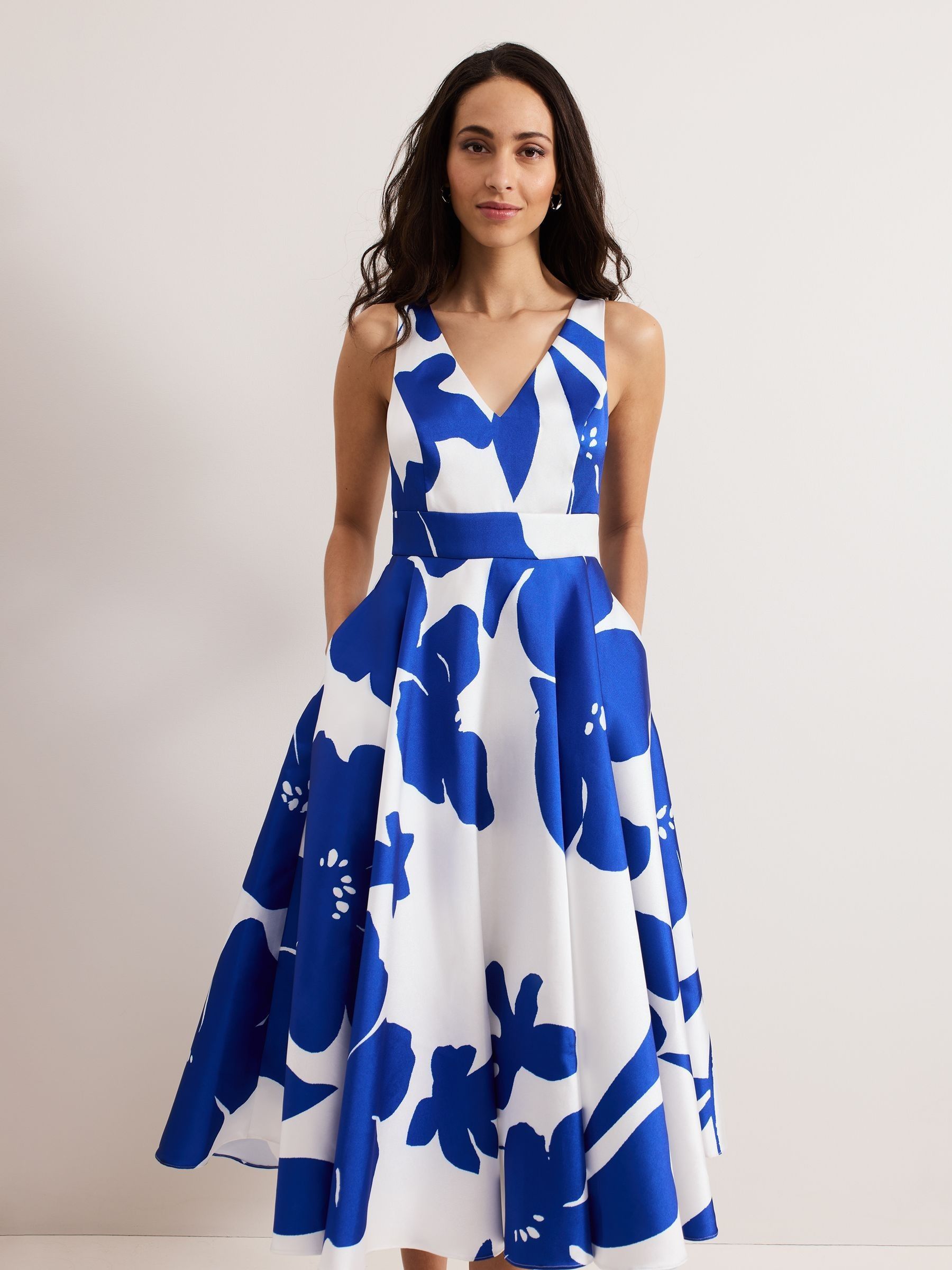 Buy Phase Eight Blue Delicia Print Dress from the Next UK online shop