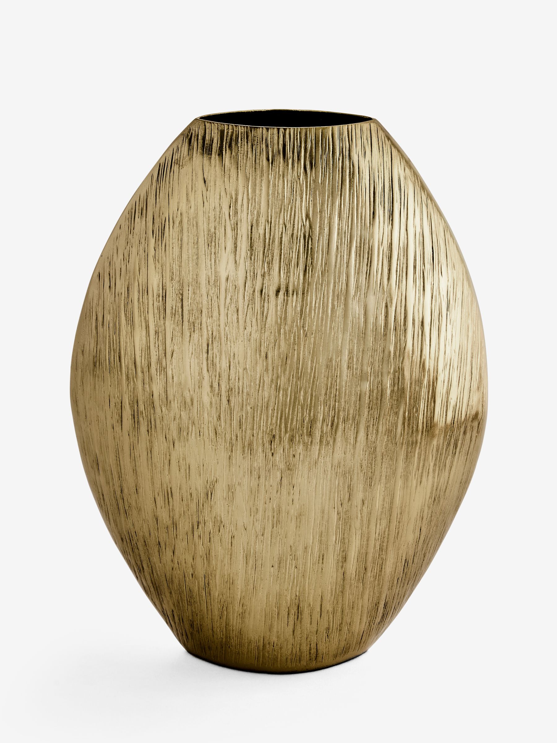 Buy Gold Large Evie Metal Textured Vase from Next Israel