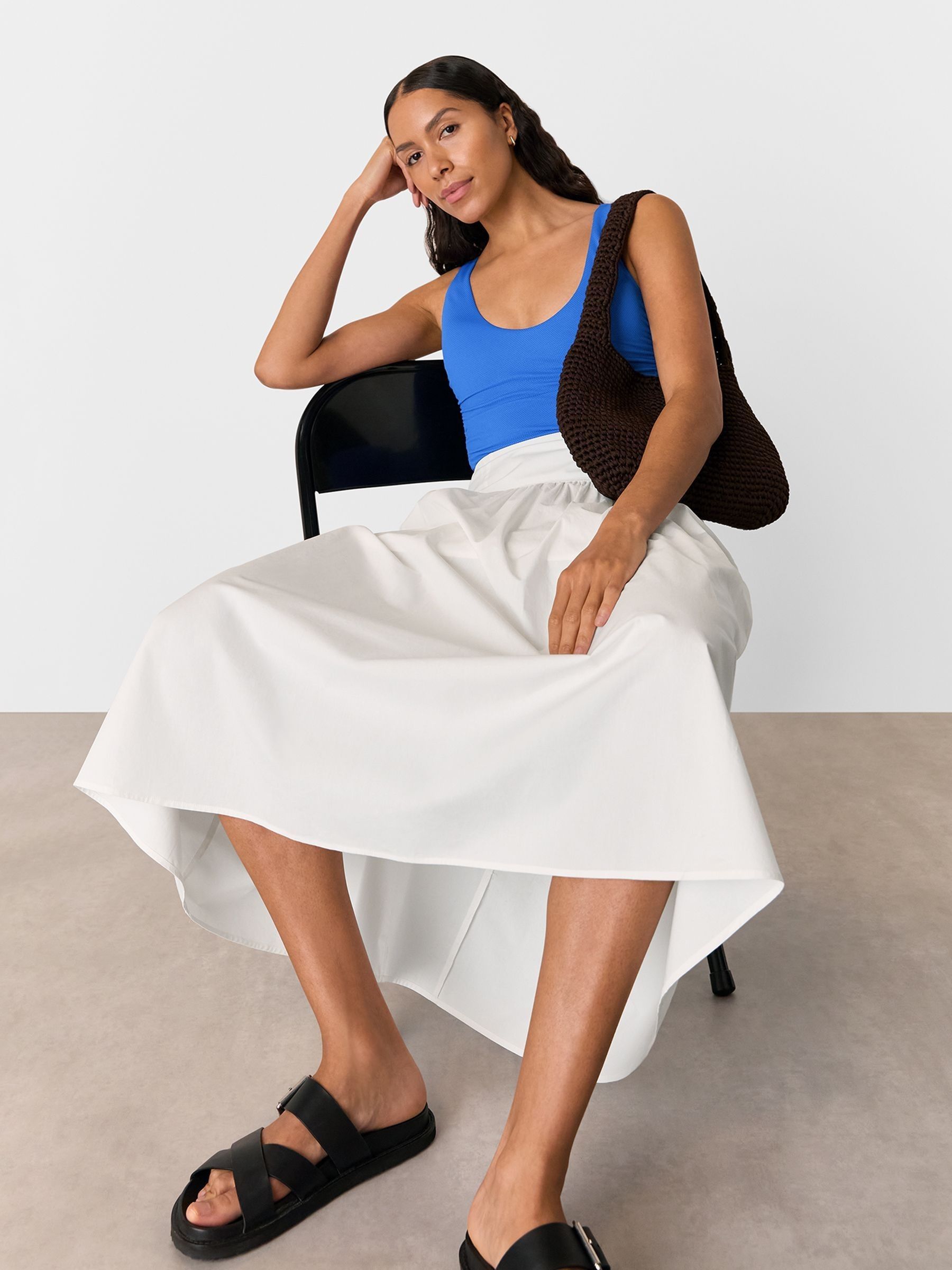 Buy Whistles Bright Blue Textured Side Ruched Swimsuit from the Next UK ...