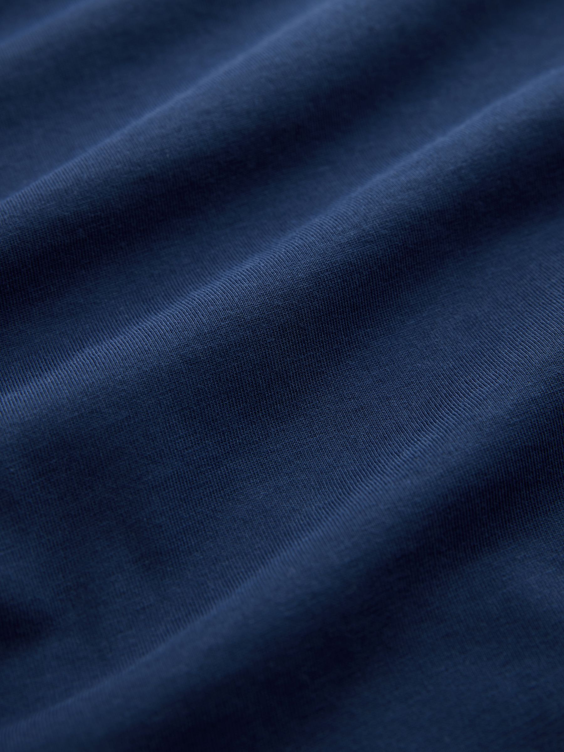 Buy Blue Deep Regular Fit Essential Crew Neck Cotton T-Shirt from the ...