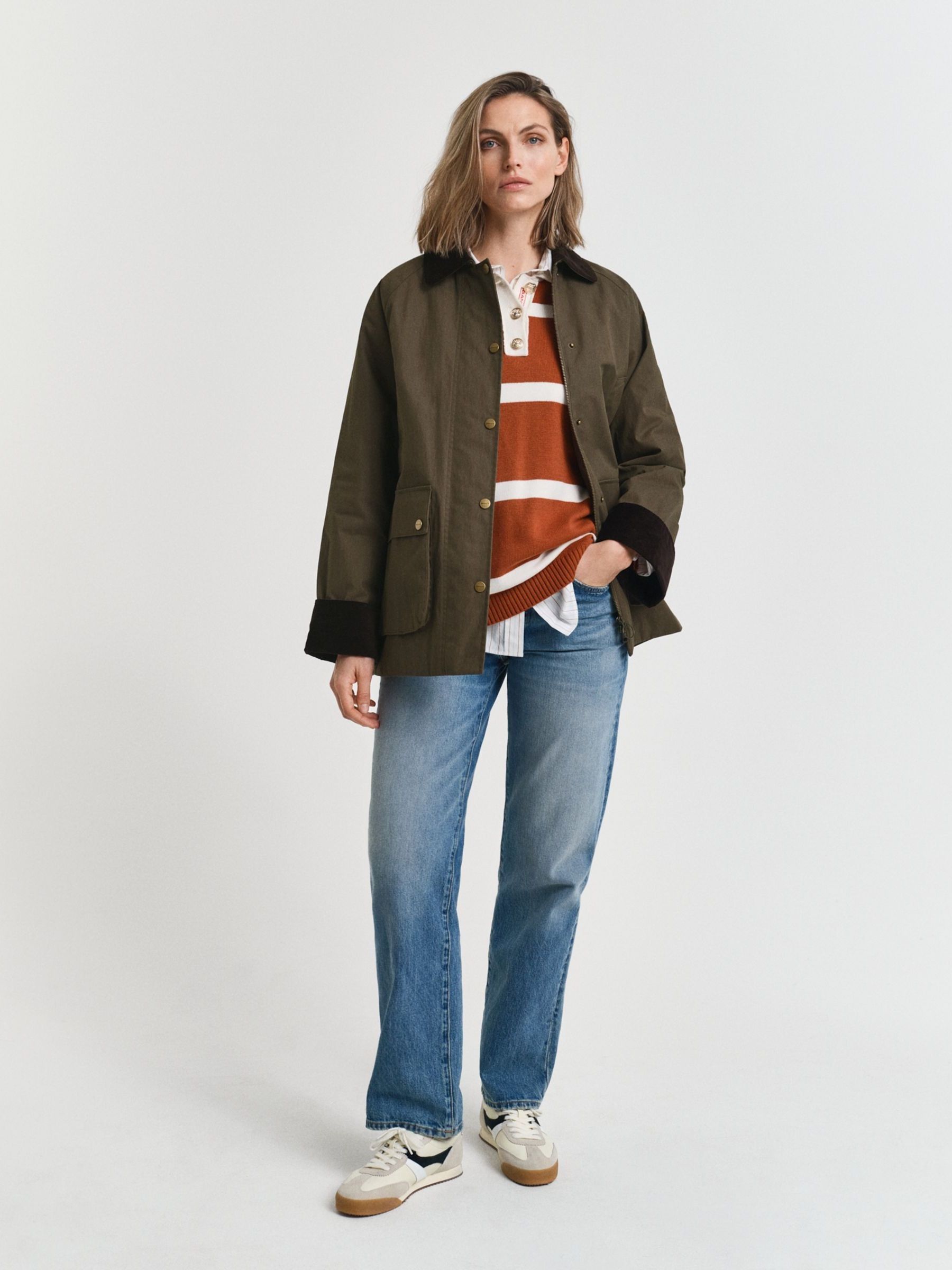 Buy GANT Green Waxed Cotton Barn Jacket from Next Sweden