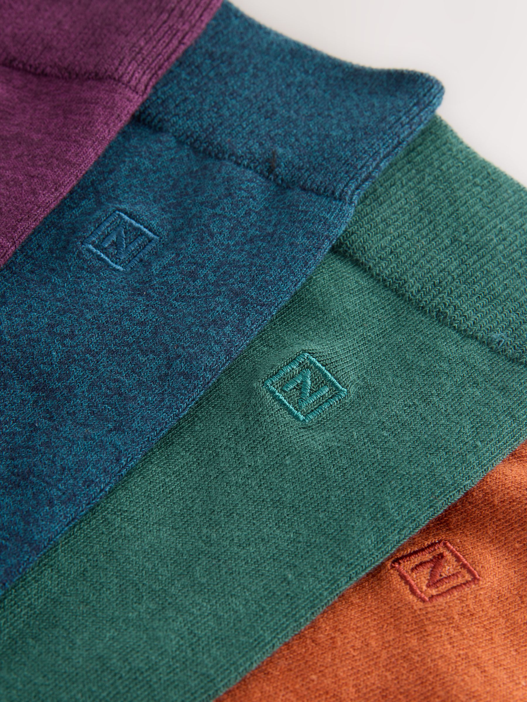 Buy Orange/Green/Blue Embroidered Lasting Fresh Socks from the Next UK ...