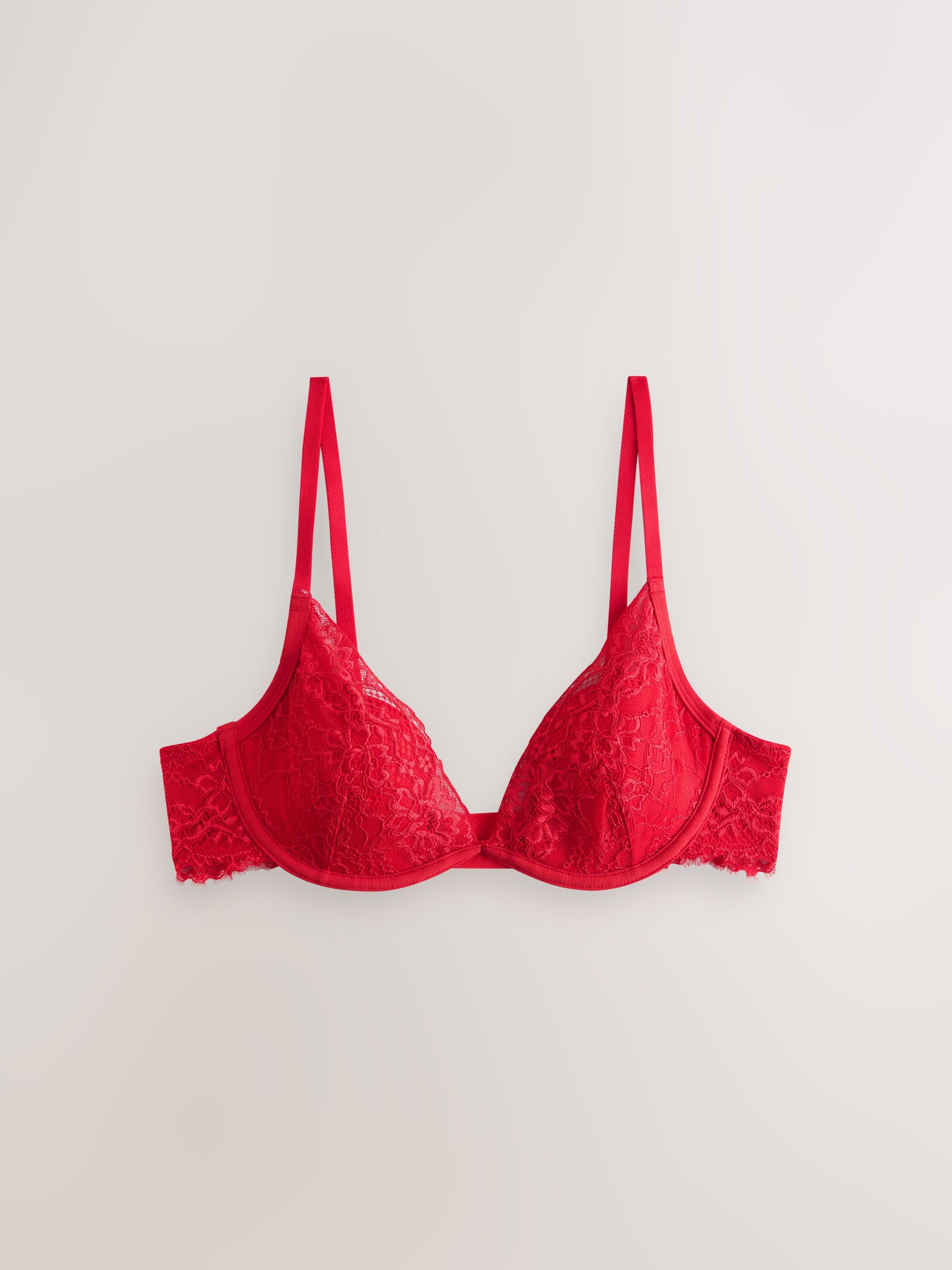 Buy Red Padded Plunge A-E Lace Bra from the Next UK online shop