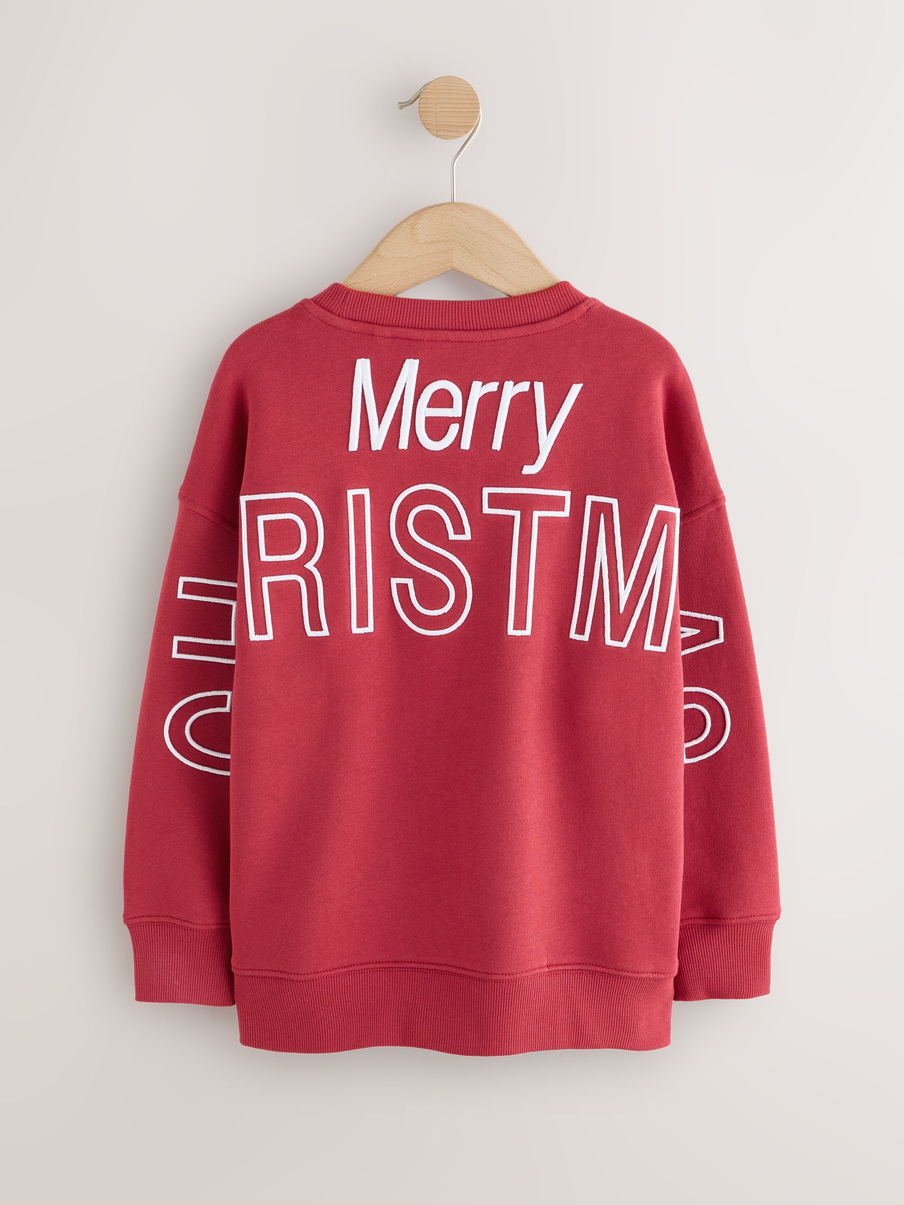 Buy Red Sequin Santa Christmas Crew Sweatshirt (3-16yrs) from the Next ...