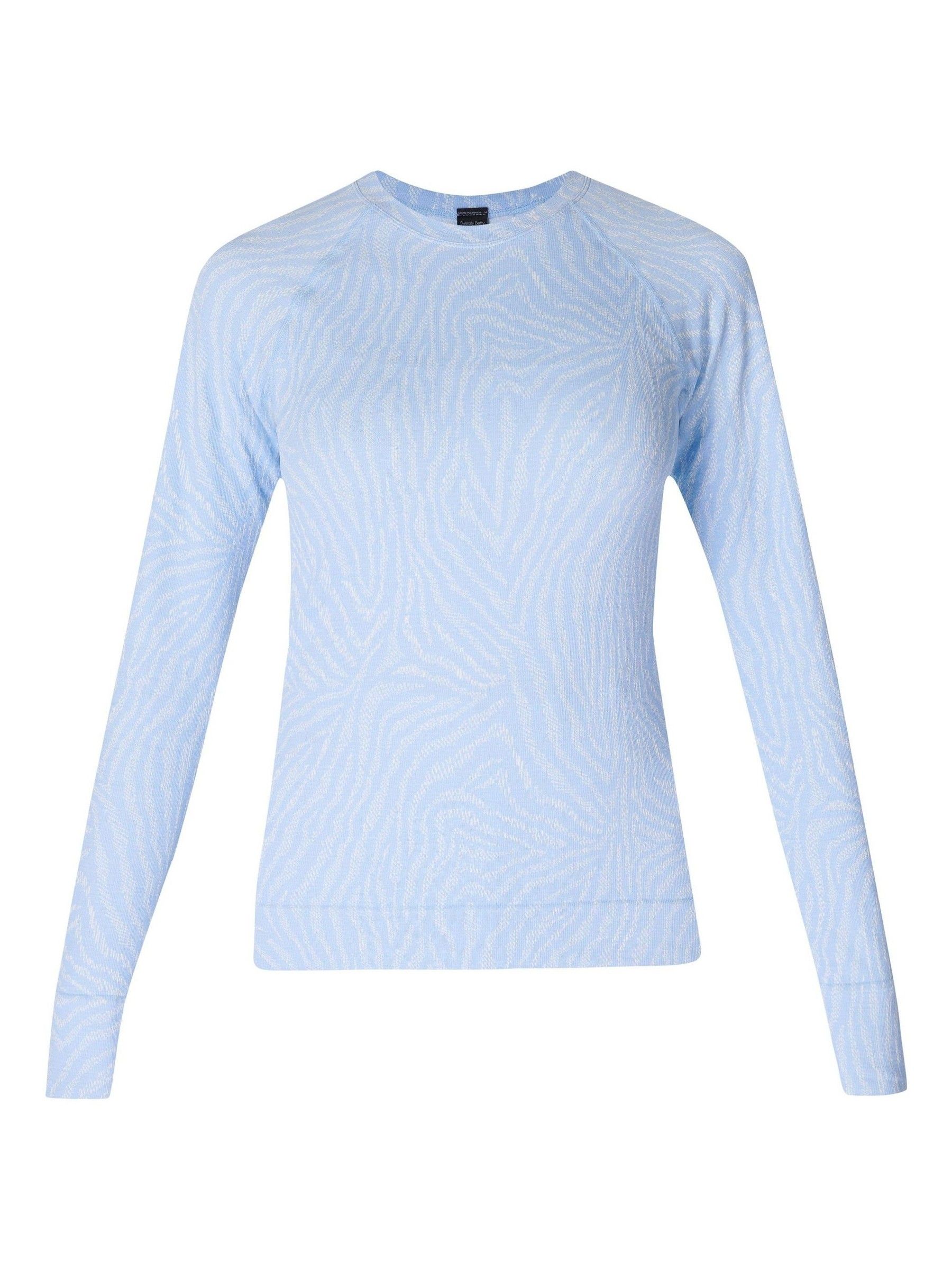 Buy Sweaty Betty Blue Animal Print Crew Neck Base Layer Top from the ...