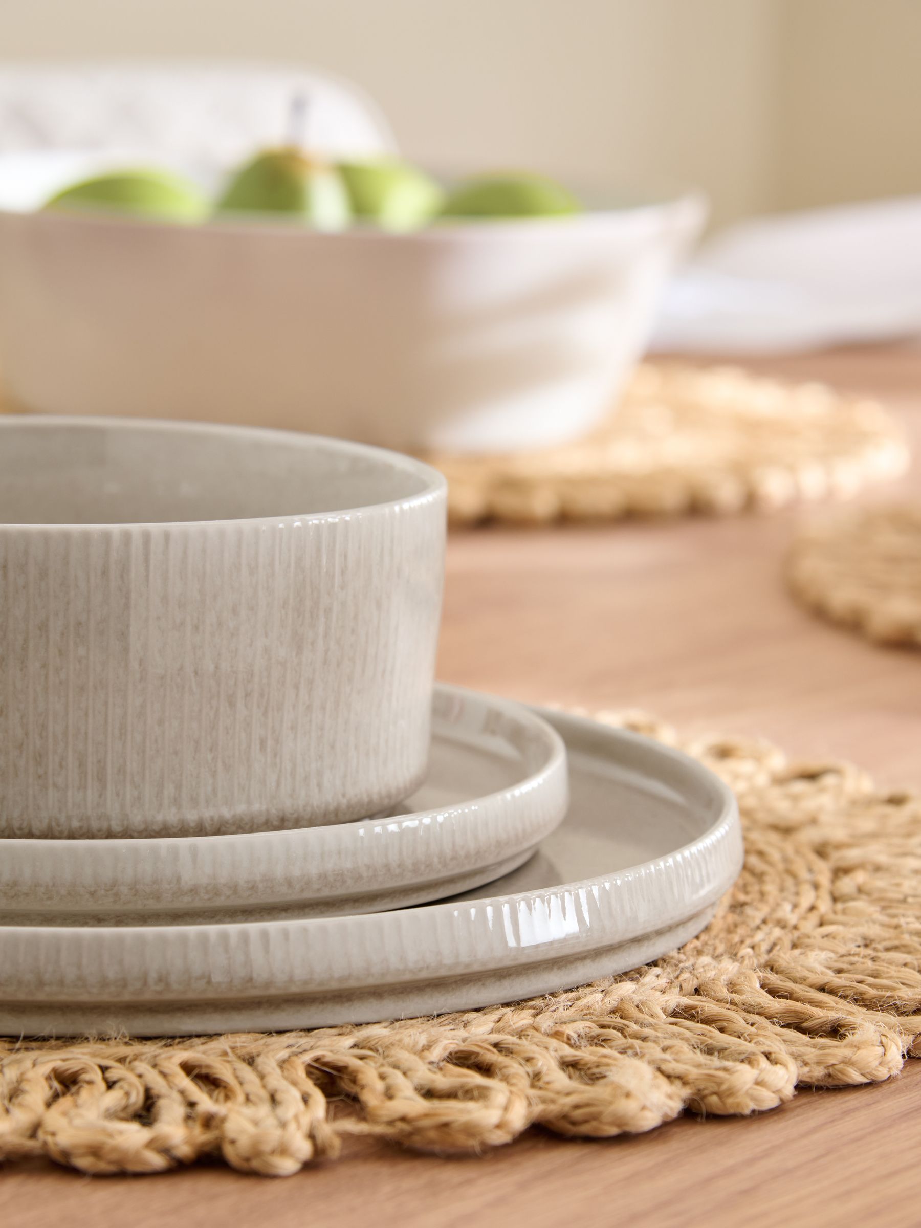 Buy 12 Piece Natural Stamford Dinner Set from the Next UK online shop