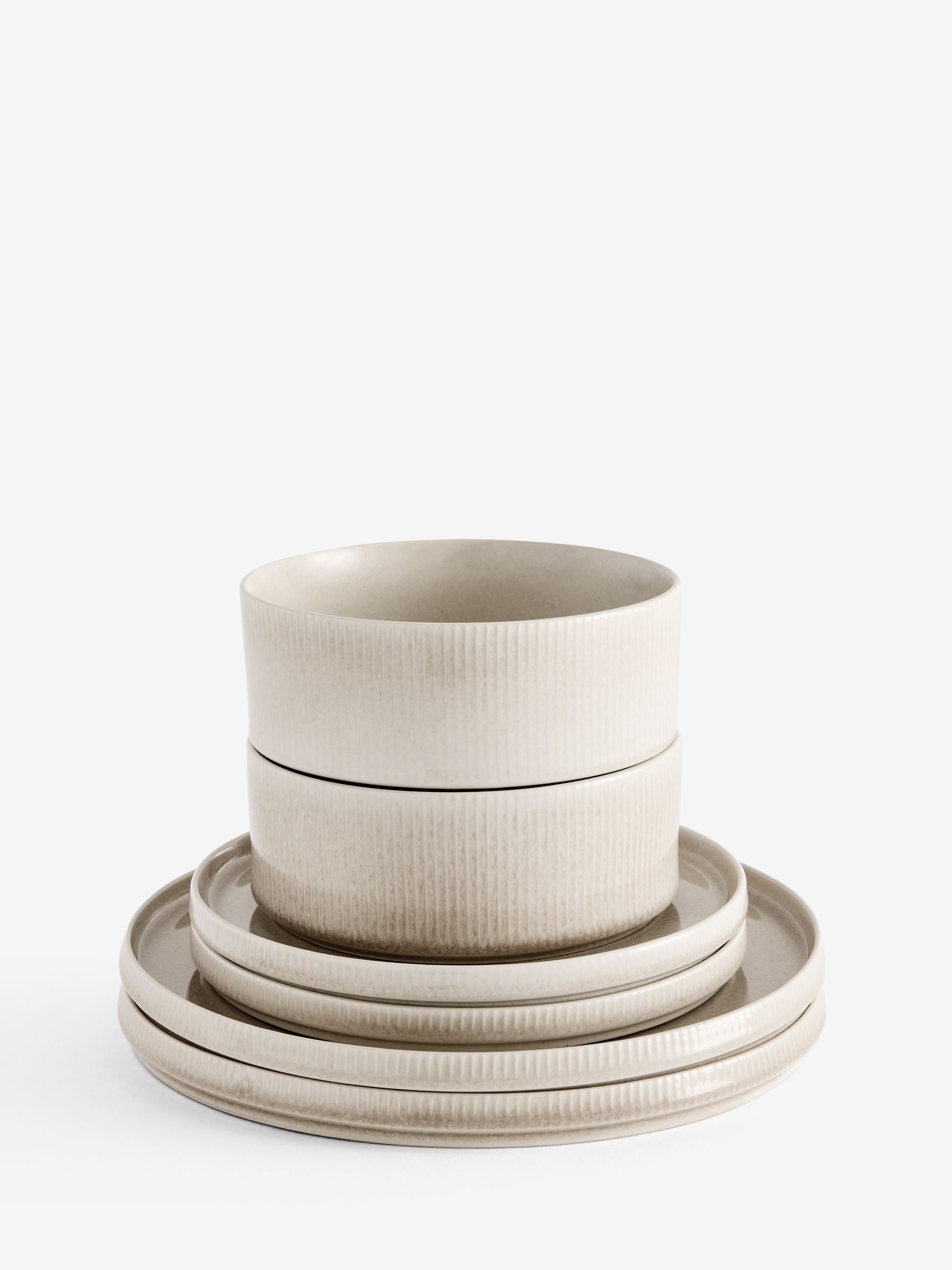 Buy 12 Piece Natural Stamford Dinner Set from the Next UK online shop