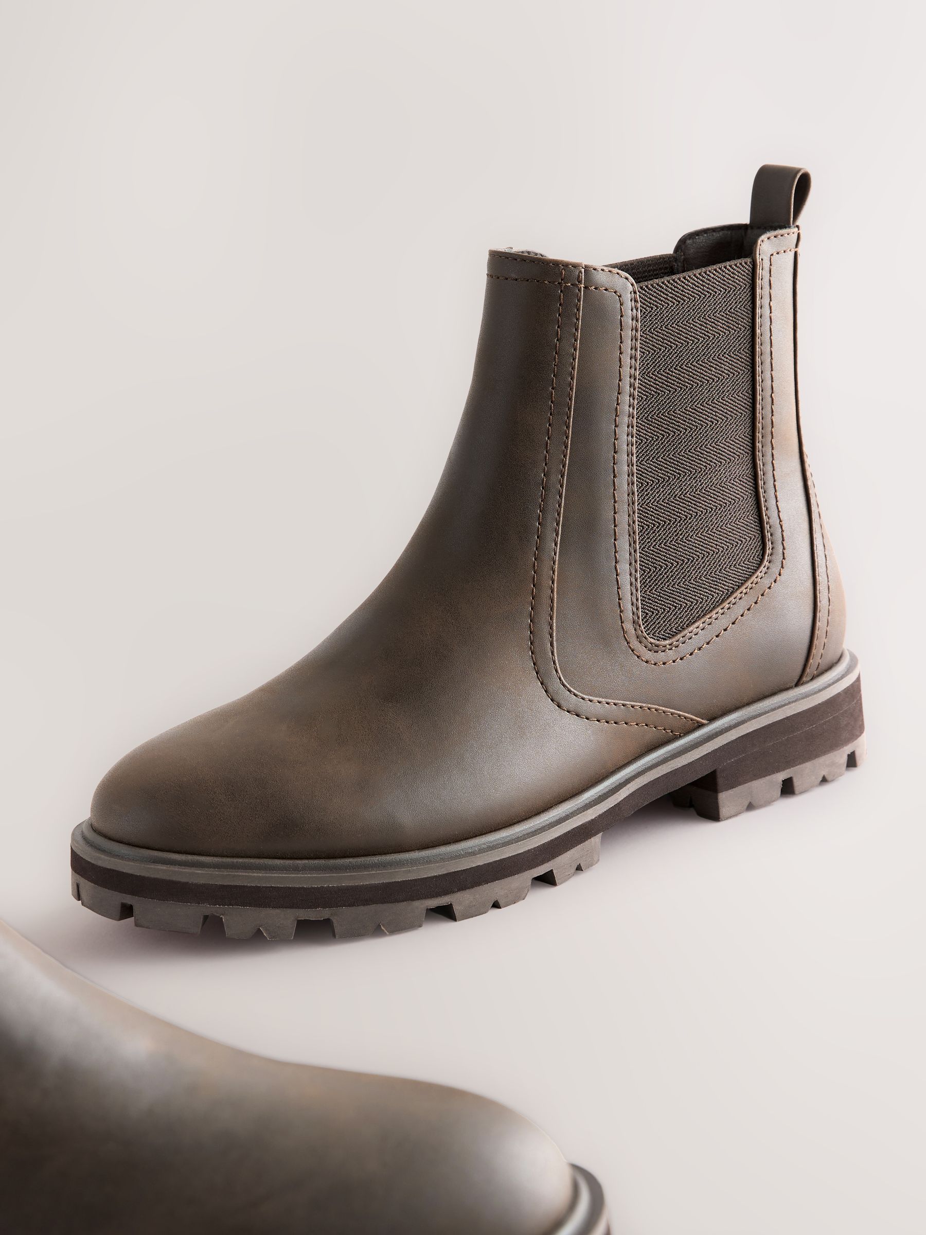 Buy Chocolate Brown Extra Wide Fit Chelsea Boots from the Next UK ...