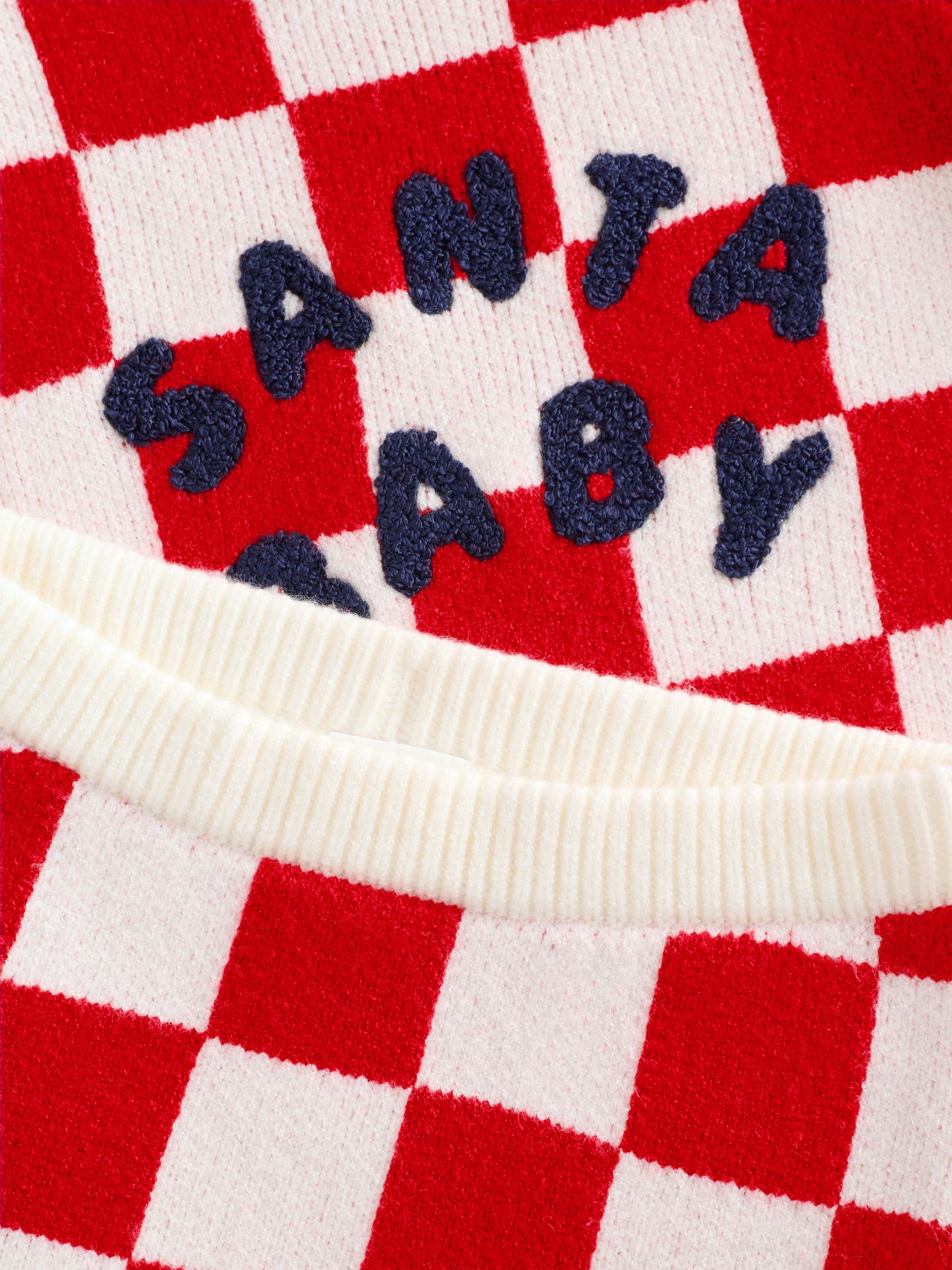 Buy Red Santa Checkerboard Christmas Baby Jumper and Legging Set (0mths ...