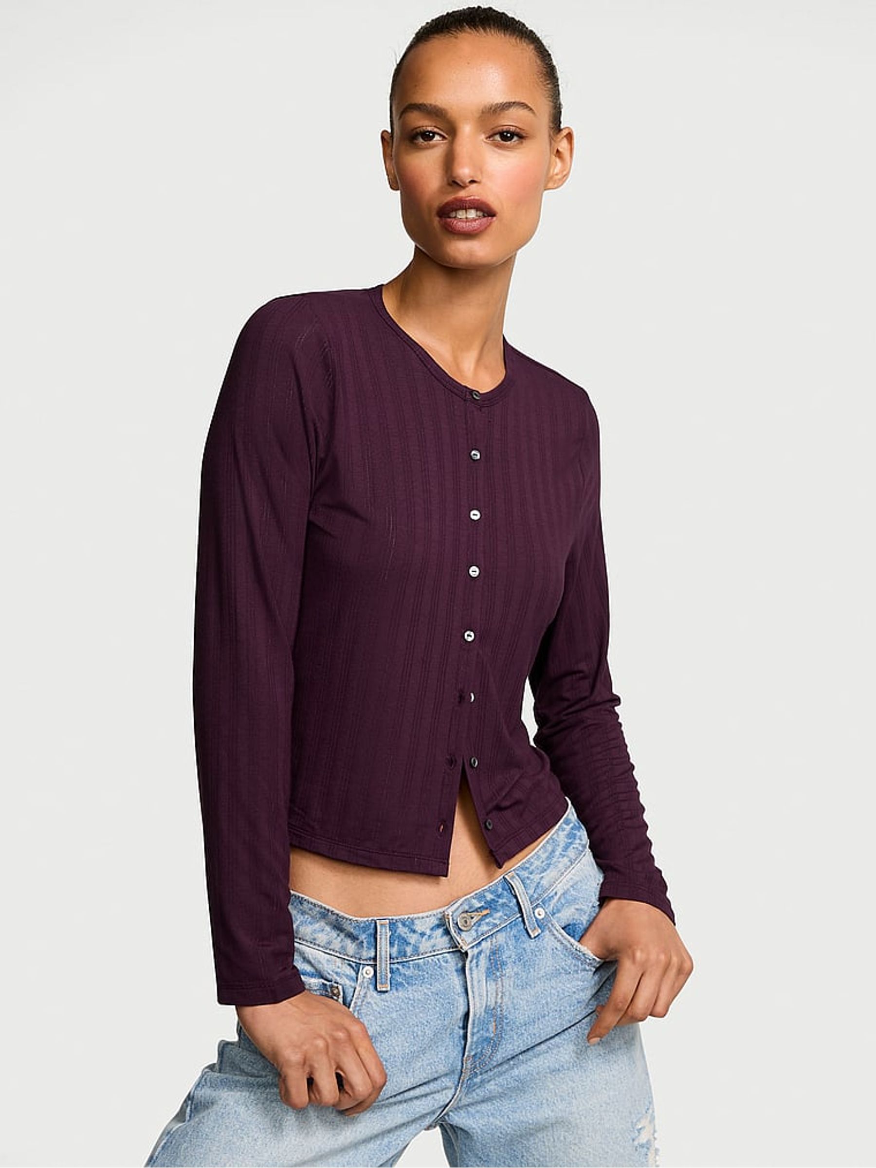 Buy Victoria's Secret Winter Wine Purple Modal Cardigan from the Next ...