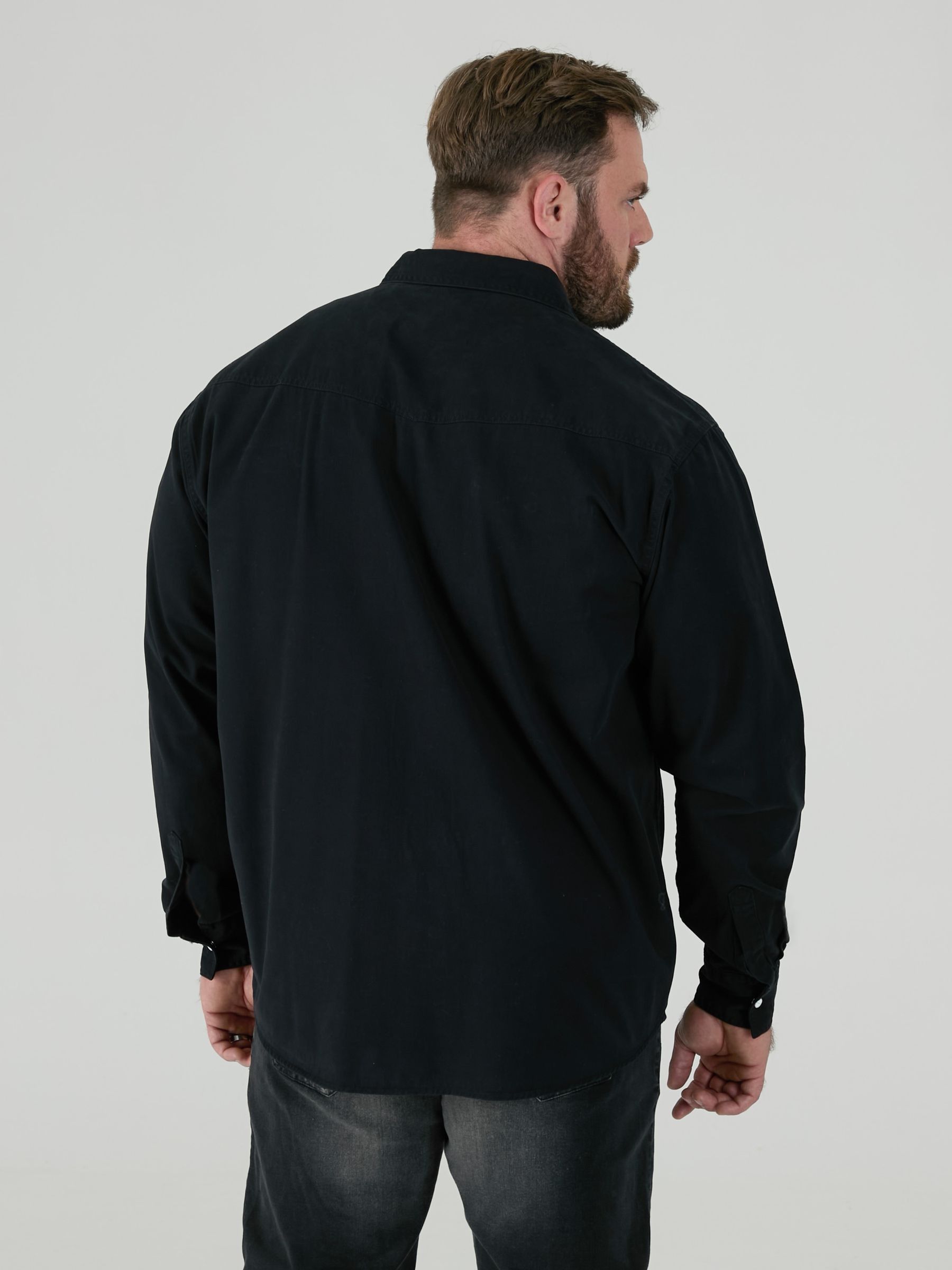 Buy Duke London Black Western Style Denim Shirt With Snap Button ...
