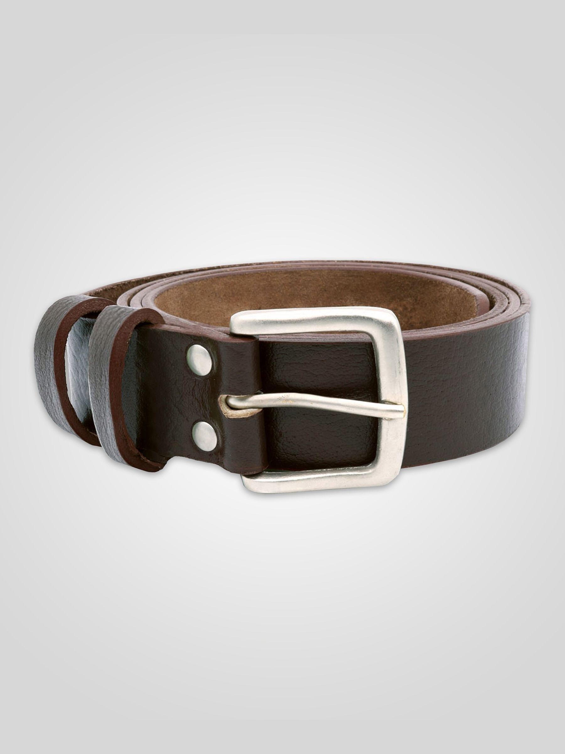 Buy D555 Brown Gavin Hand Crafted Real Leather Hide Belt 3.7 Cm Width ...