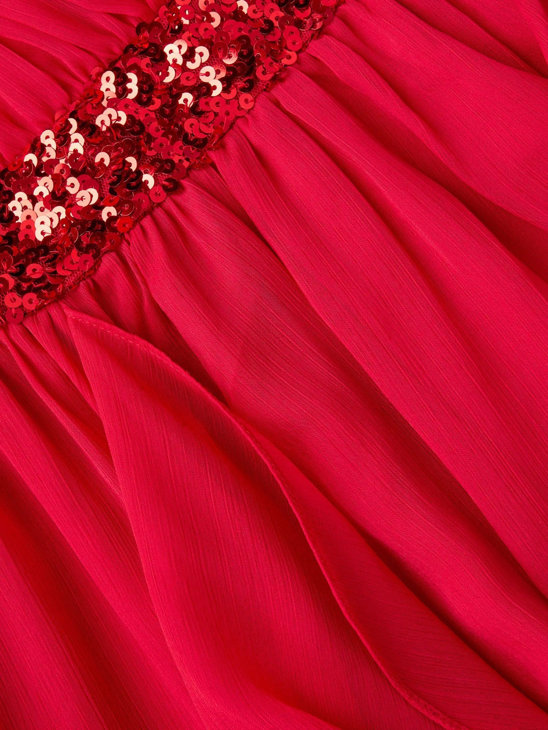 Buy Monsoon Red Clemmie Sequin Chiffon Prom Dress from Next Australia