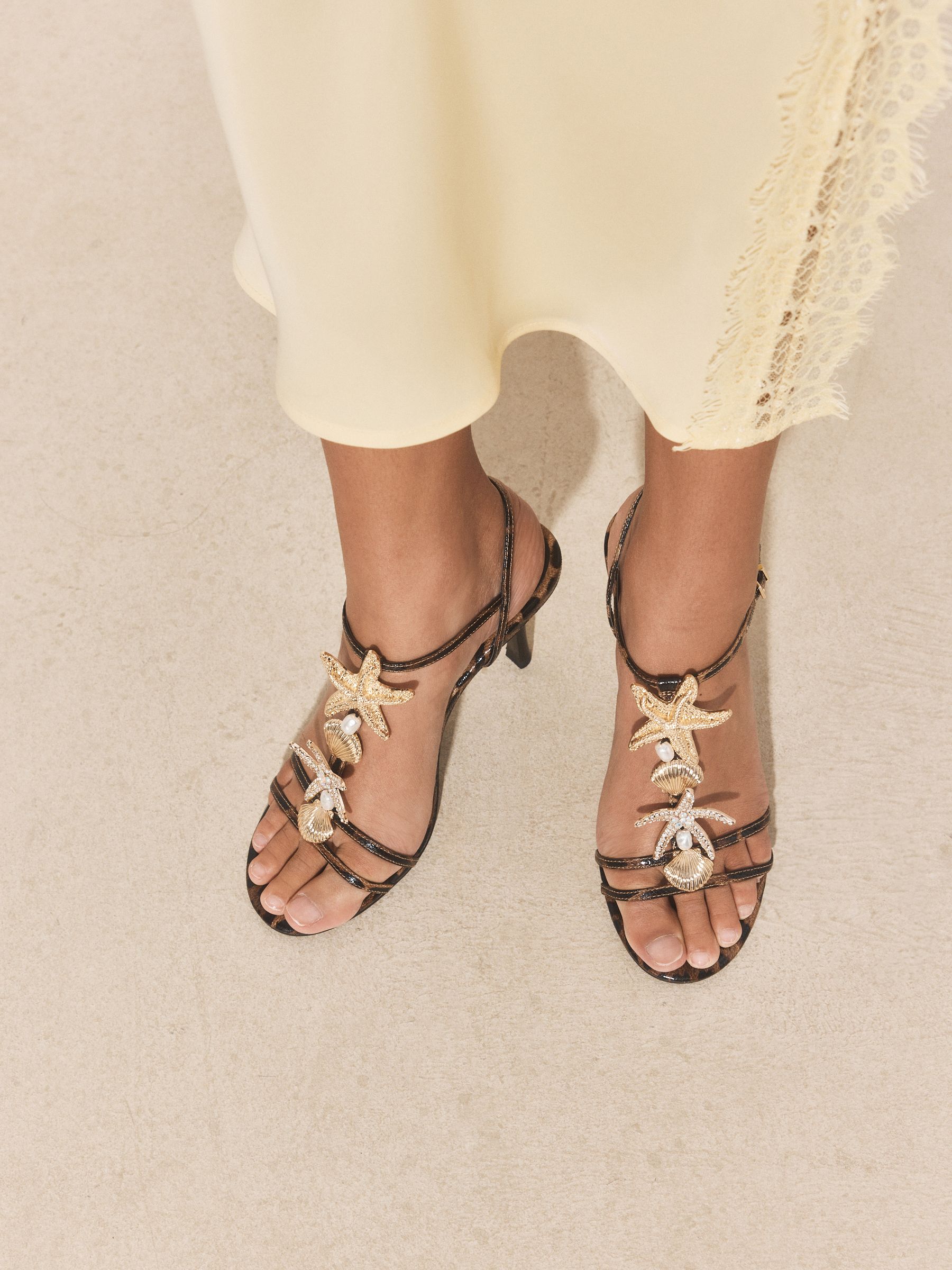 Buy Leopard Forever Comfort® Sparkly Starfish Skinny Strap Sandals from ...