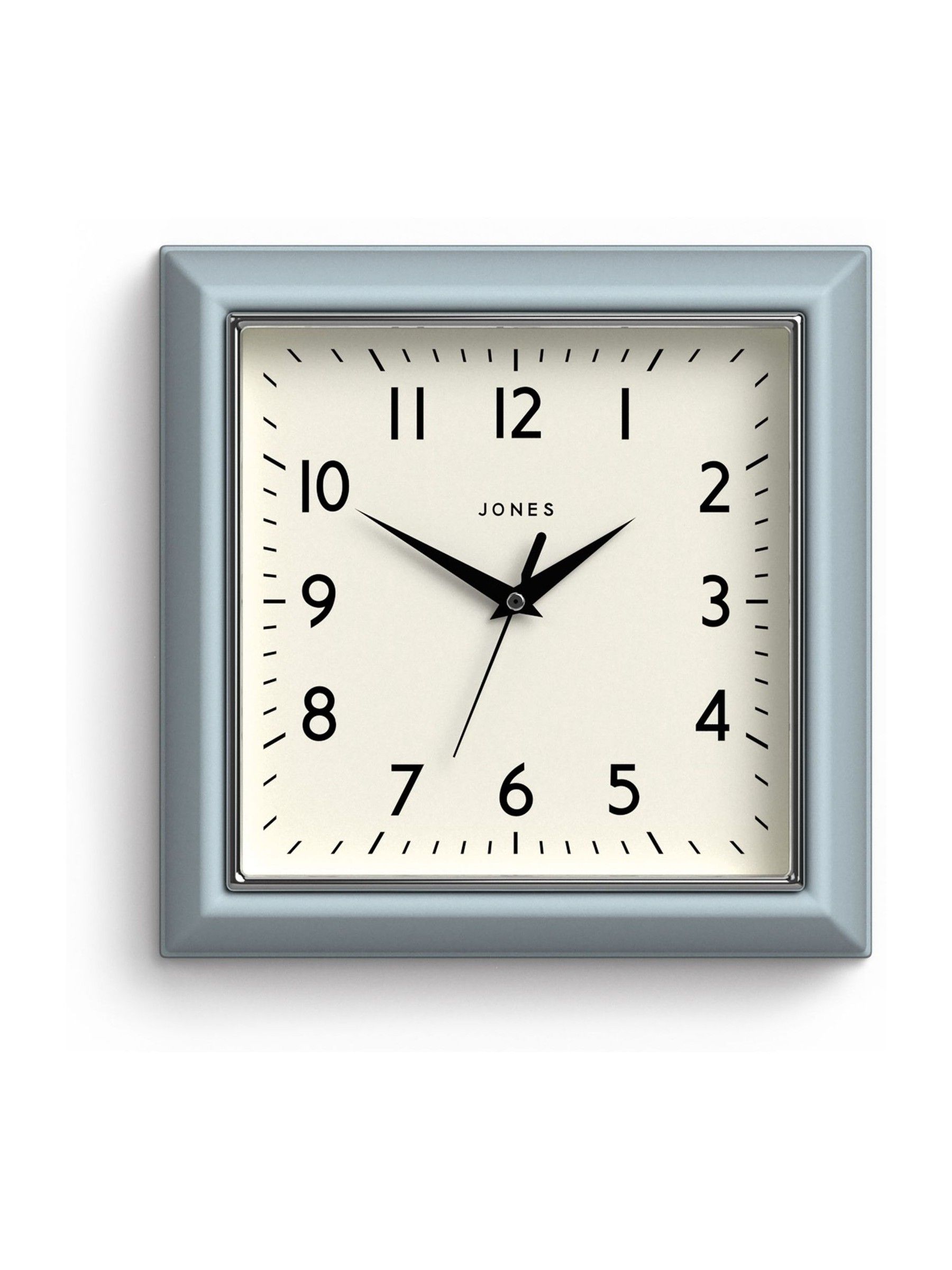 Buy Jones Clocks Blue A Retro Square Wall Clock from the Next UK online ...