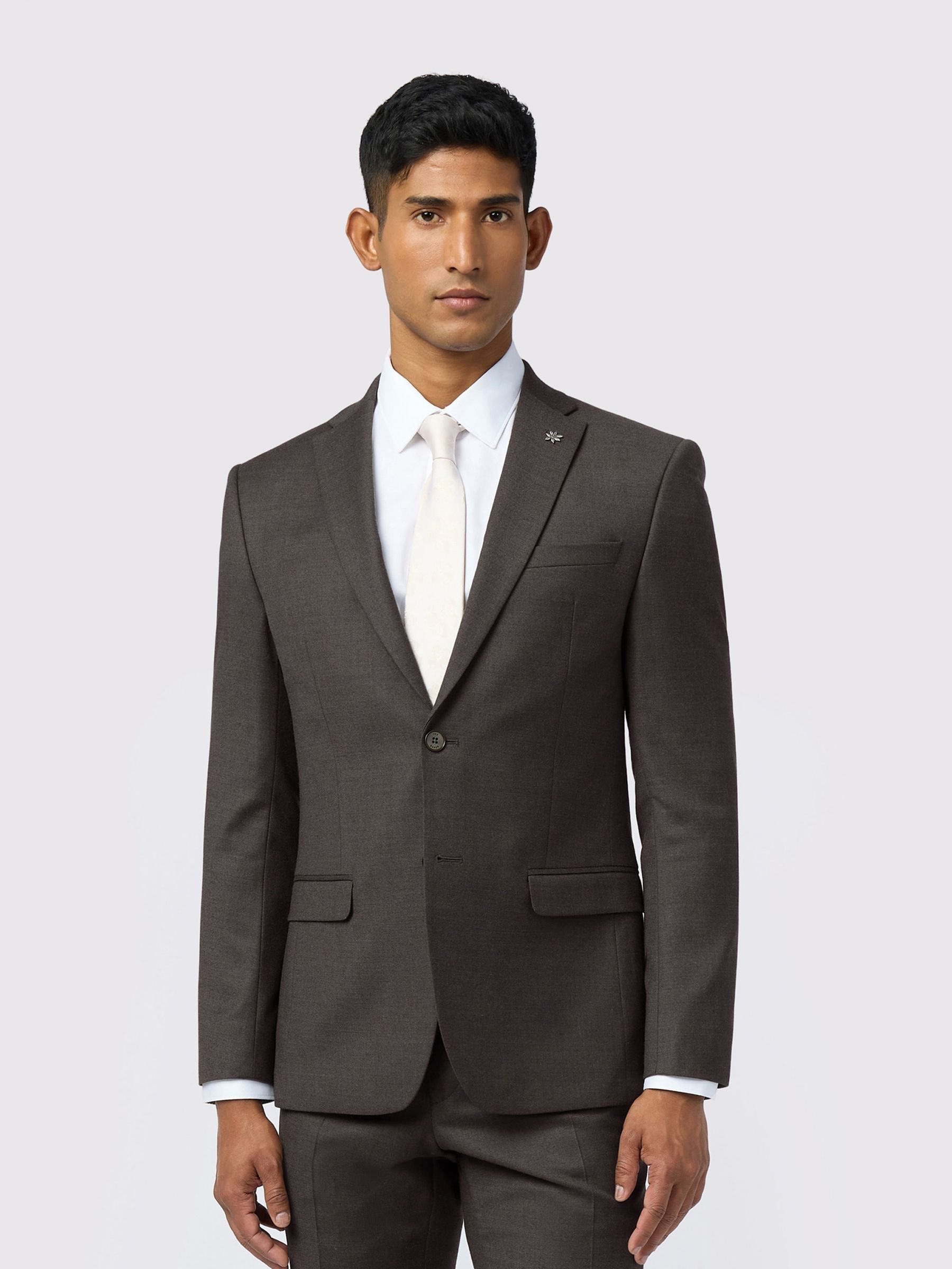 Buy Ted Baker Tailoring Brown Byron Flannel Slim Jacket from the Next ...