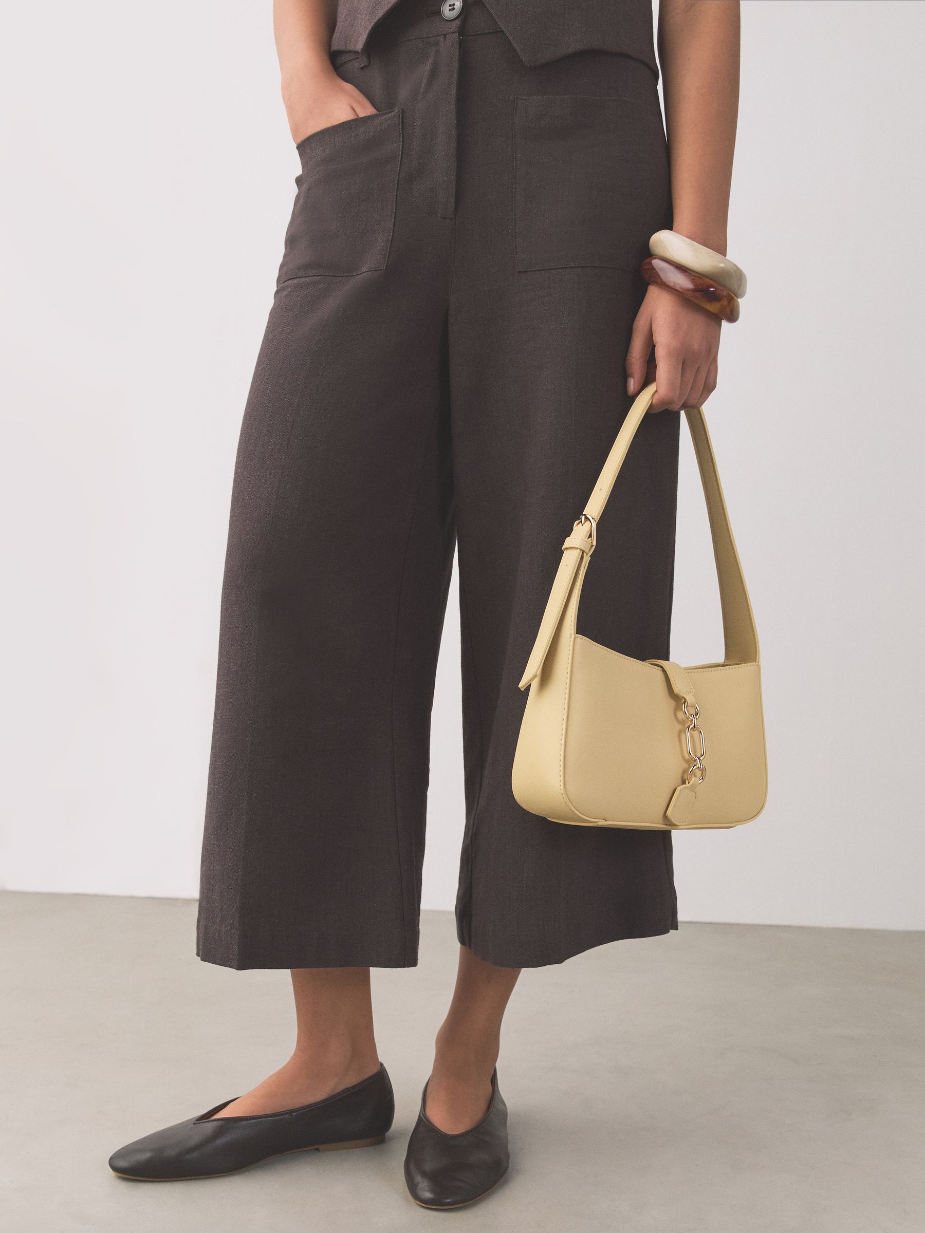 Buy Buttermilk Structured Shoulder Bag from the Next UK online shop