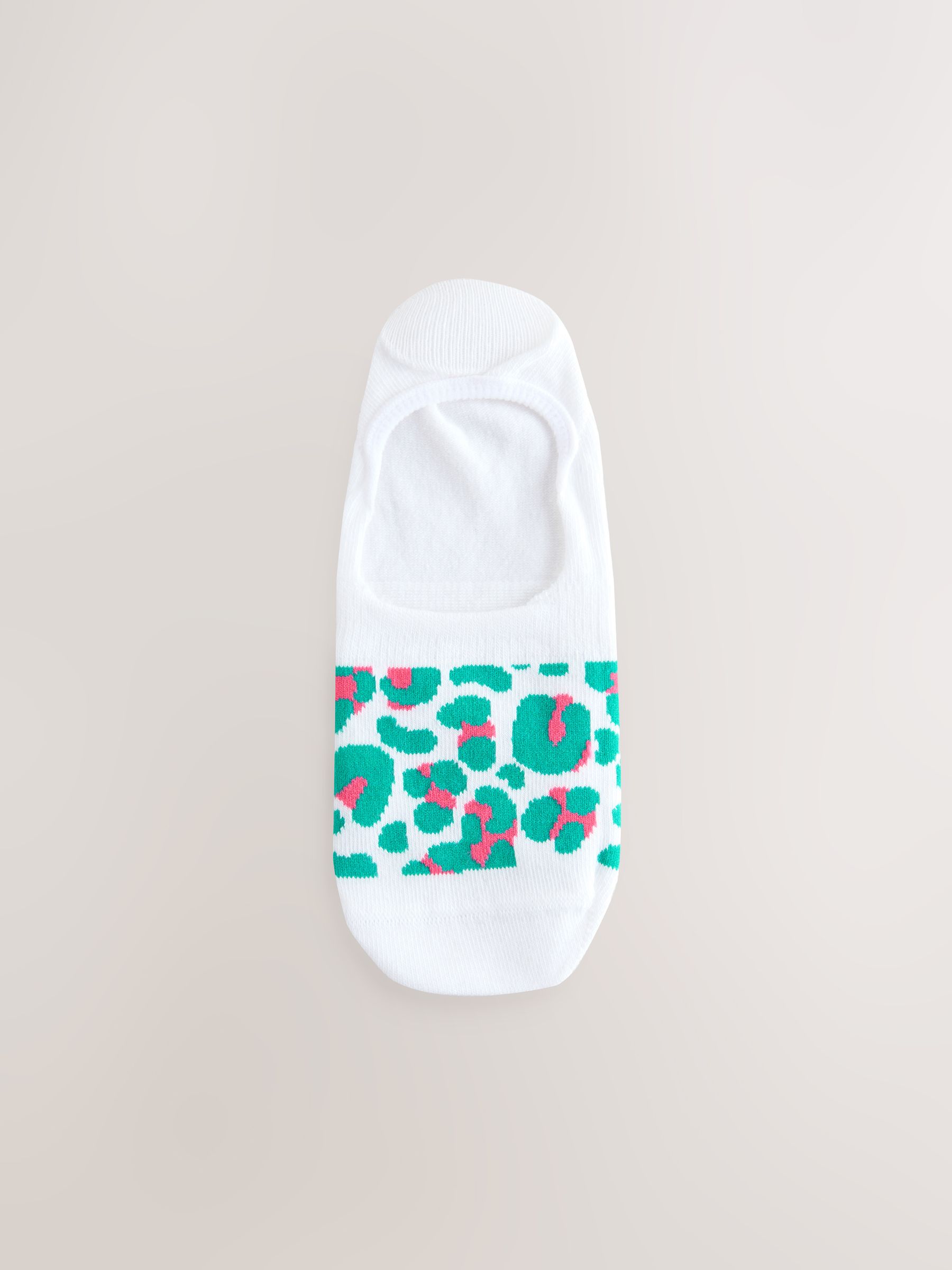 Buy White/Bright Animal Invisible Trainer Socks 4 Pack from Next India