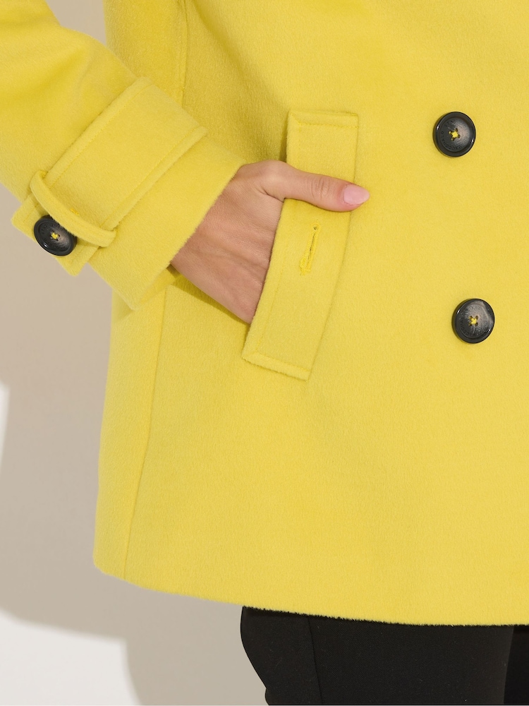 Buy Star by Julien MacDonald Yellow Pea Coat from Next Czech Republic