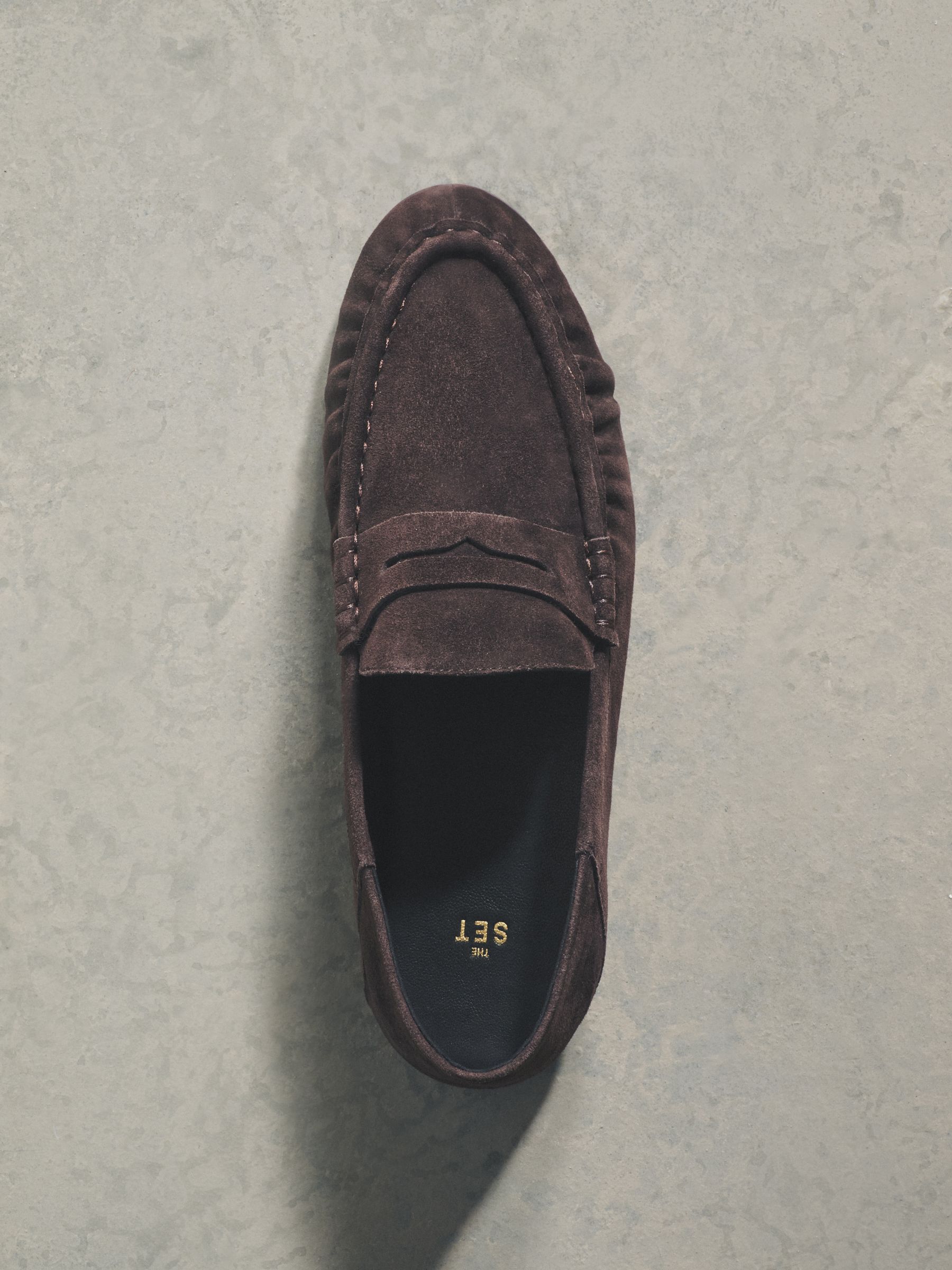 Buy The Set Leather Suede Loafers Chocolate Brown from the Next UK ...