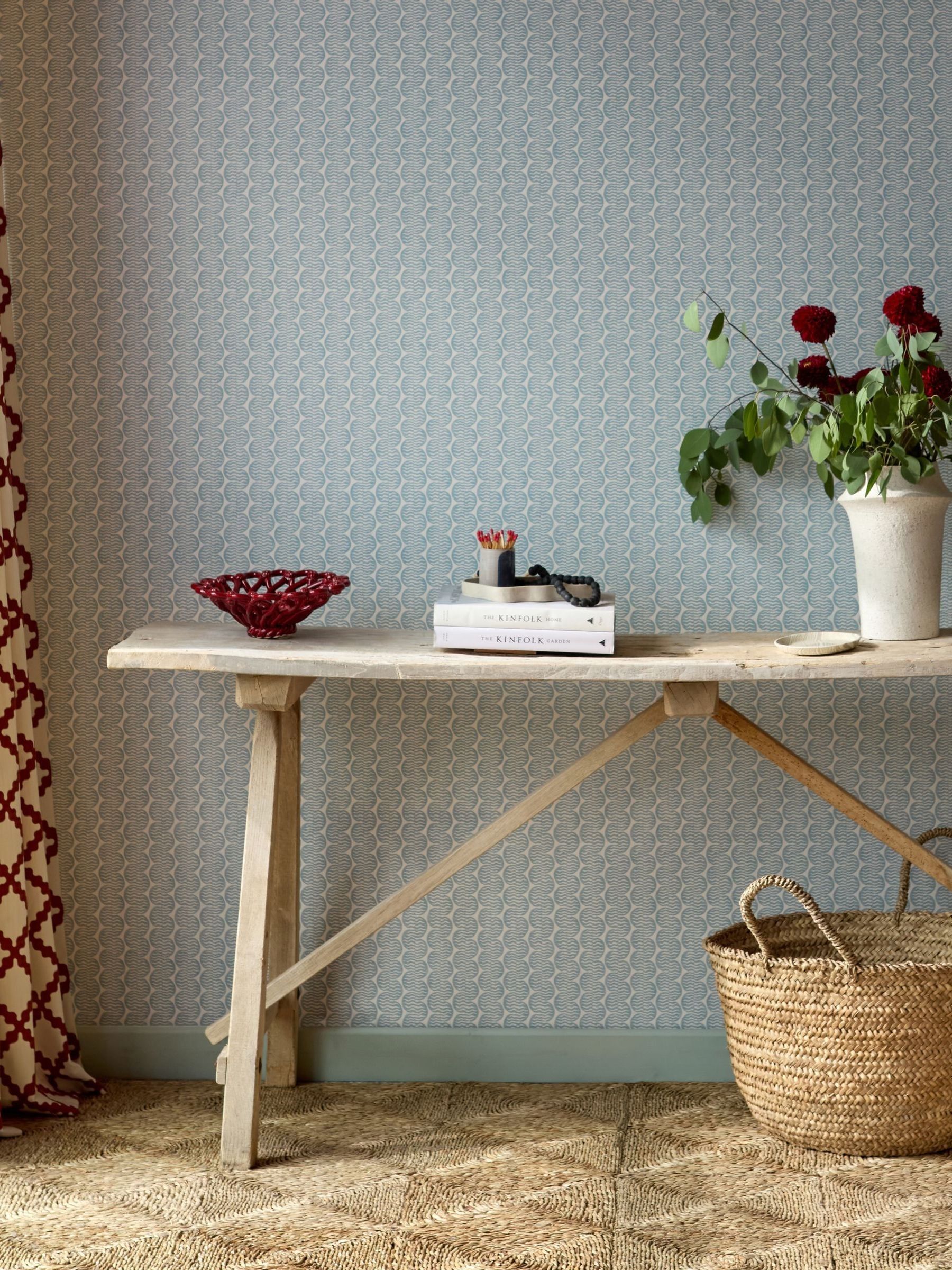 Buy Scion Blue Raft Stripe Oakham 10M Wallpaper from the Next UK online ...