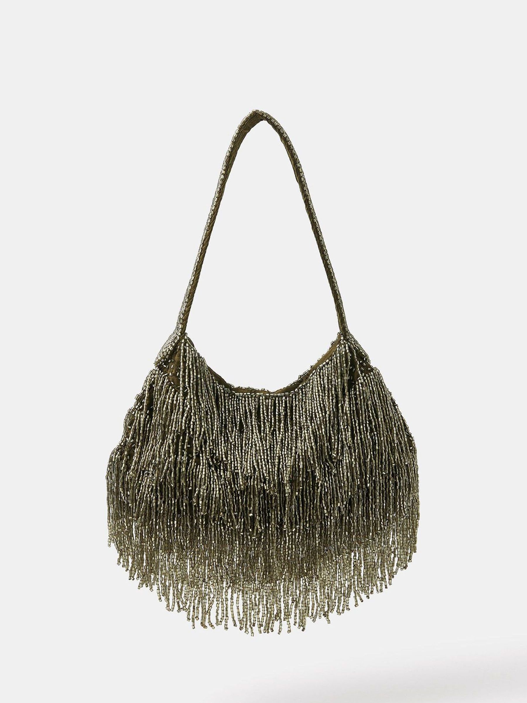 Buy Accessorize Gold Beaded Fringe Handbag from the Next UK online shop