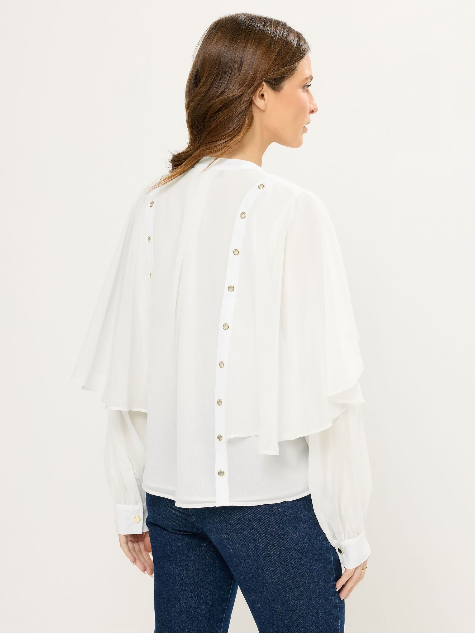 Buy Star by Julien MacDonald White Eyelet Cape Blouse from Next Japan