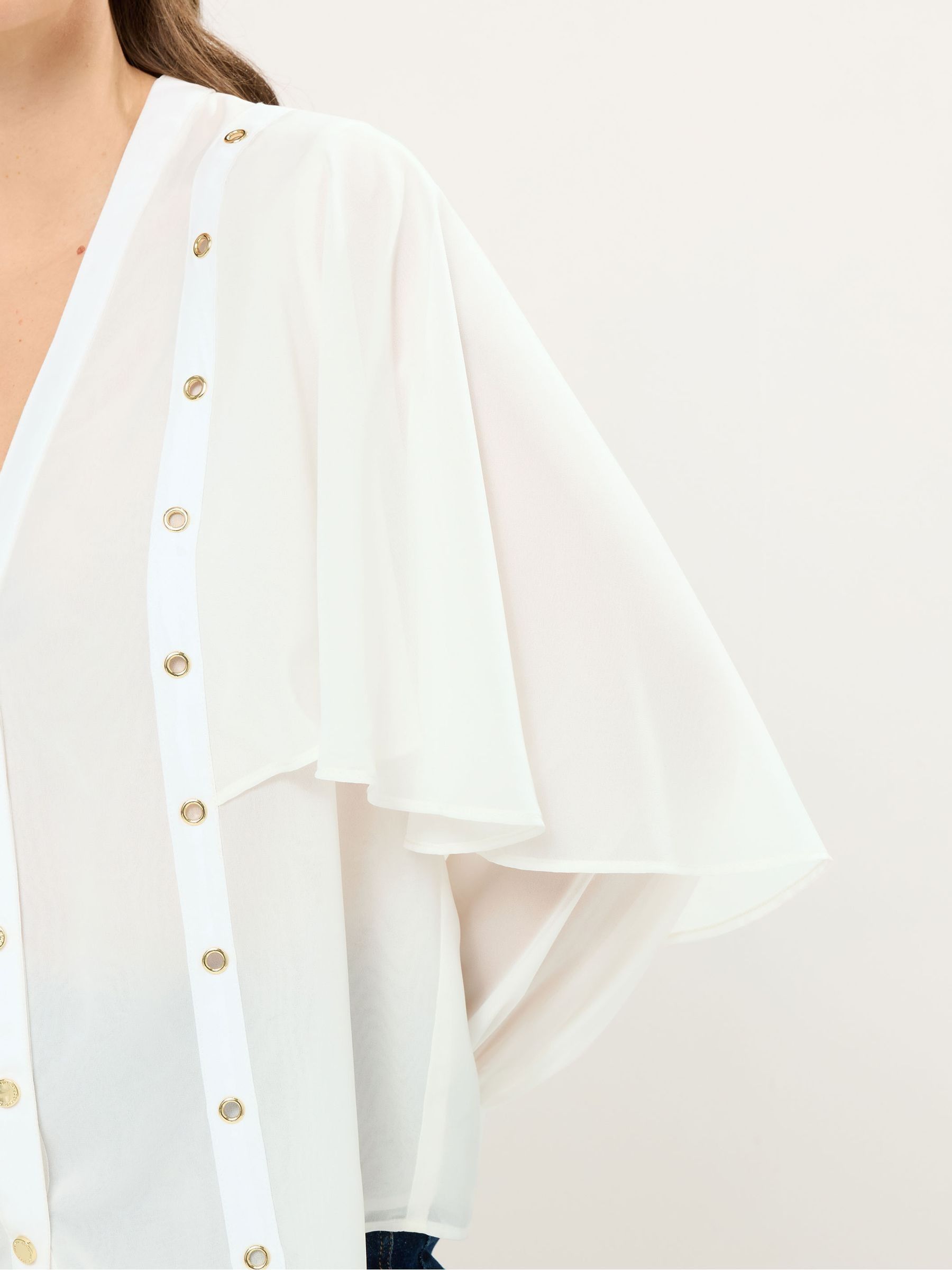 Buy Star by Julien MacDonald White Eyelet Cape Blouse from Next Japan