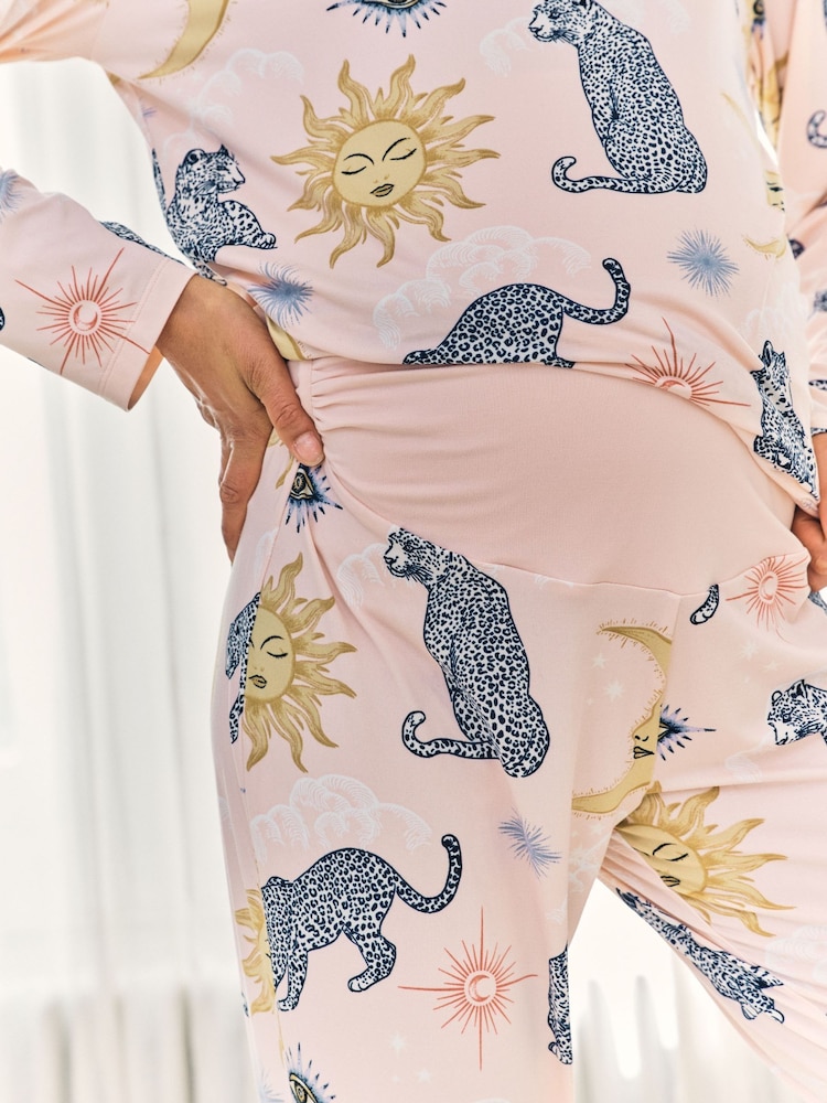 leopard print maternity pyjamas