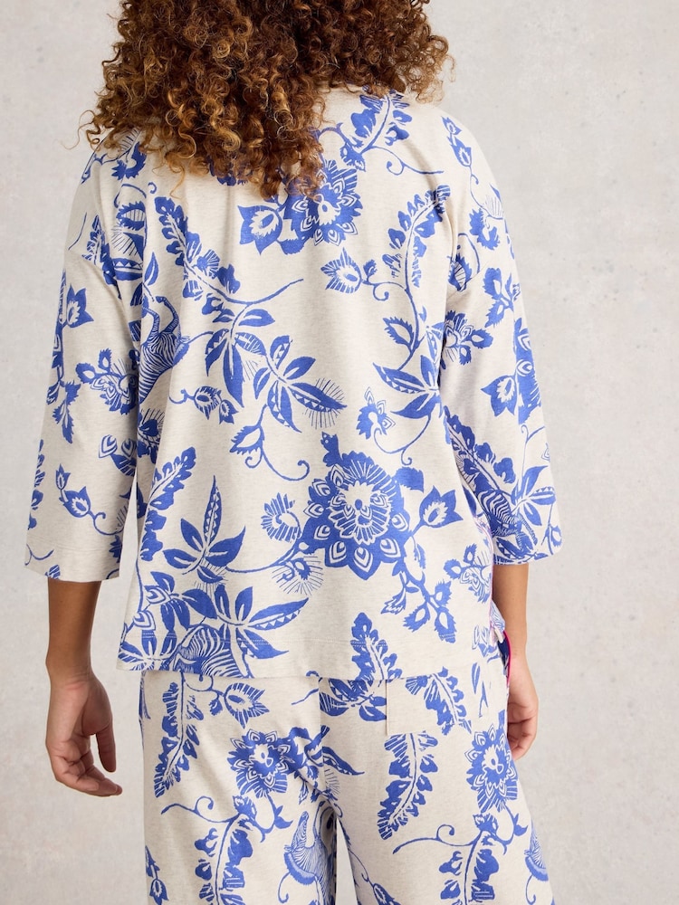 Buy White Stuff Natural Mia Printed Boxy T-Shirt from Next Belgium