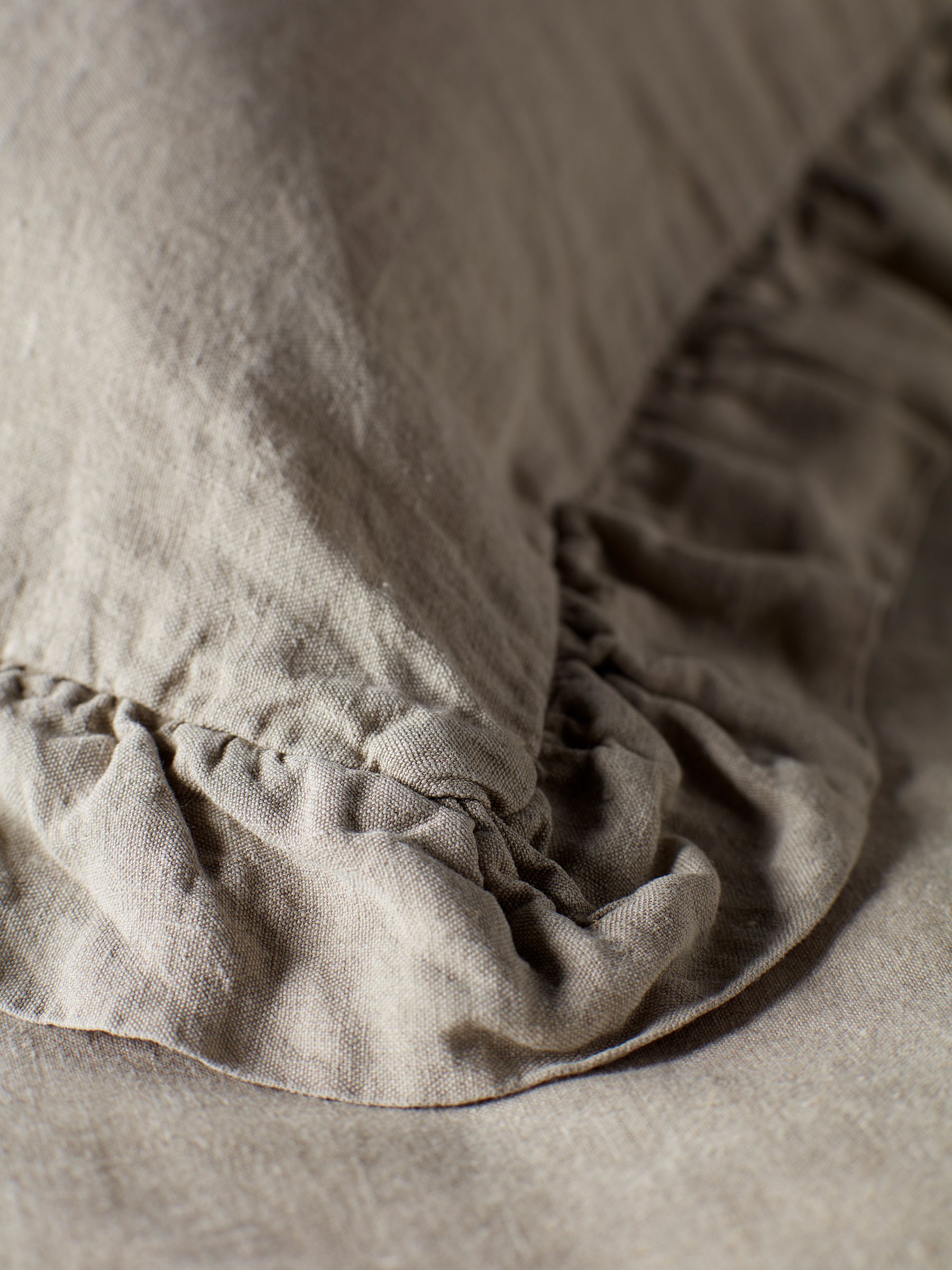 Buy Secret Linen Store Natural 100% Linen Frill Pillowcase from the ...