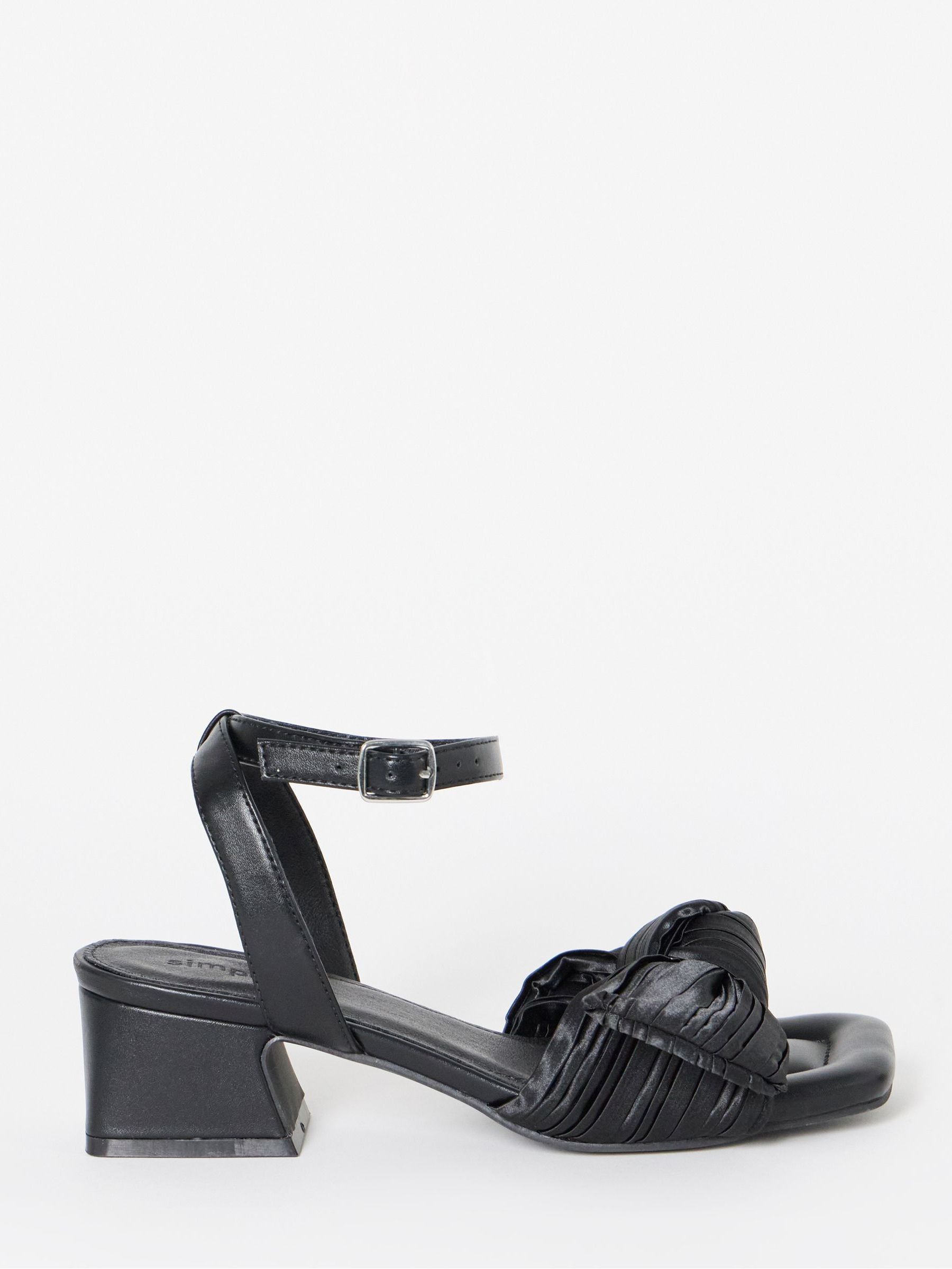 Buy Simply Be Black Wide Fit Side Bow Low Block Heels from the Next UK ...