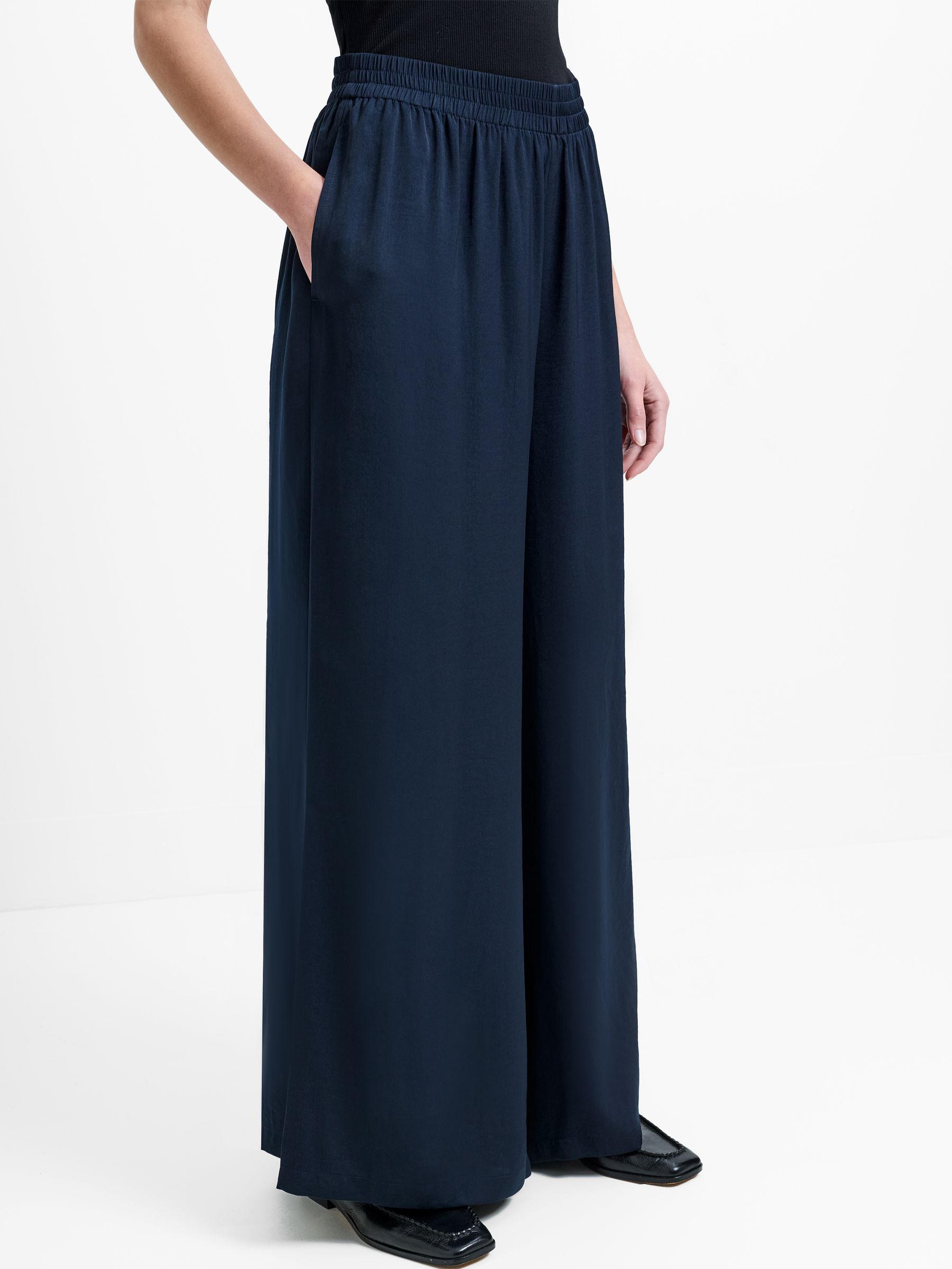 Buy French Connection Blue Damasco Air Flow Trousers from Next Czech ...