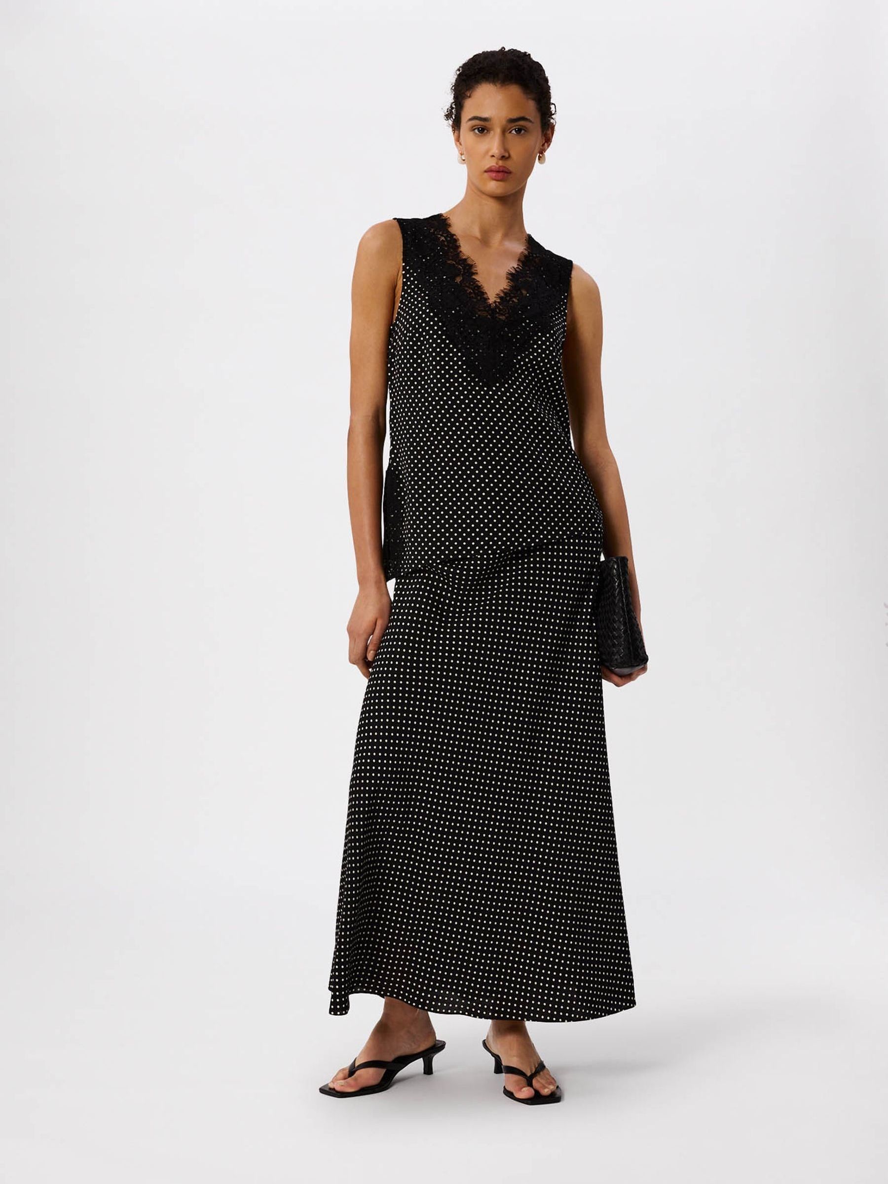 Buy Whistles Black Mini Polka Dot Maxi Skirt from Next Kazakhstan