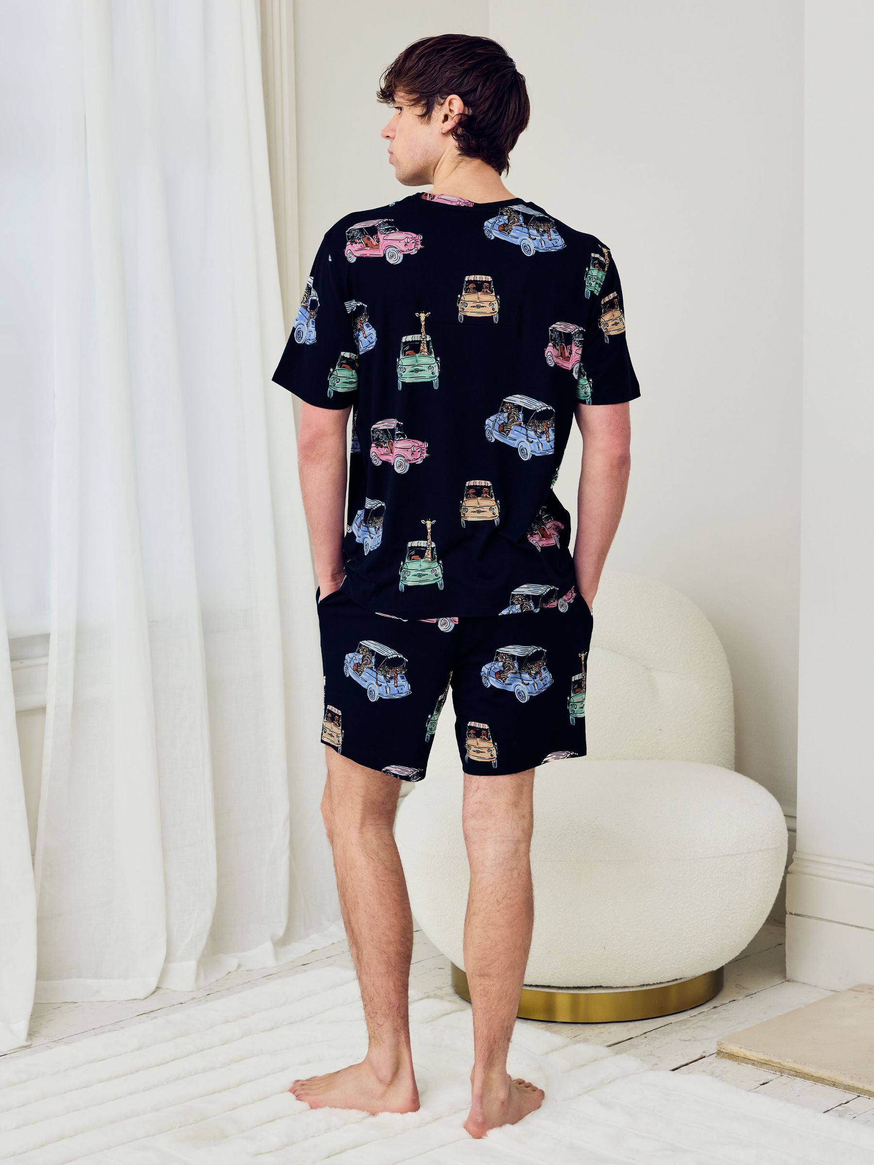 Buy Chelsea Peers Blue Safari Joyride Print Short Pyjamas Set from Next ...
