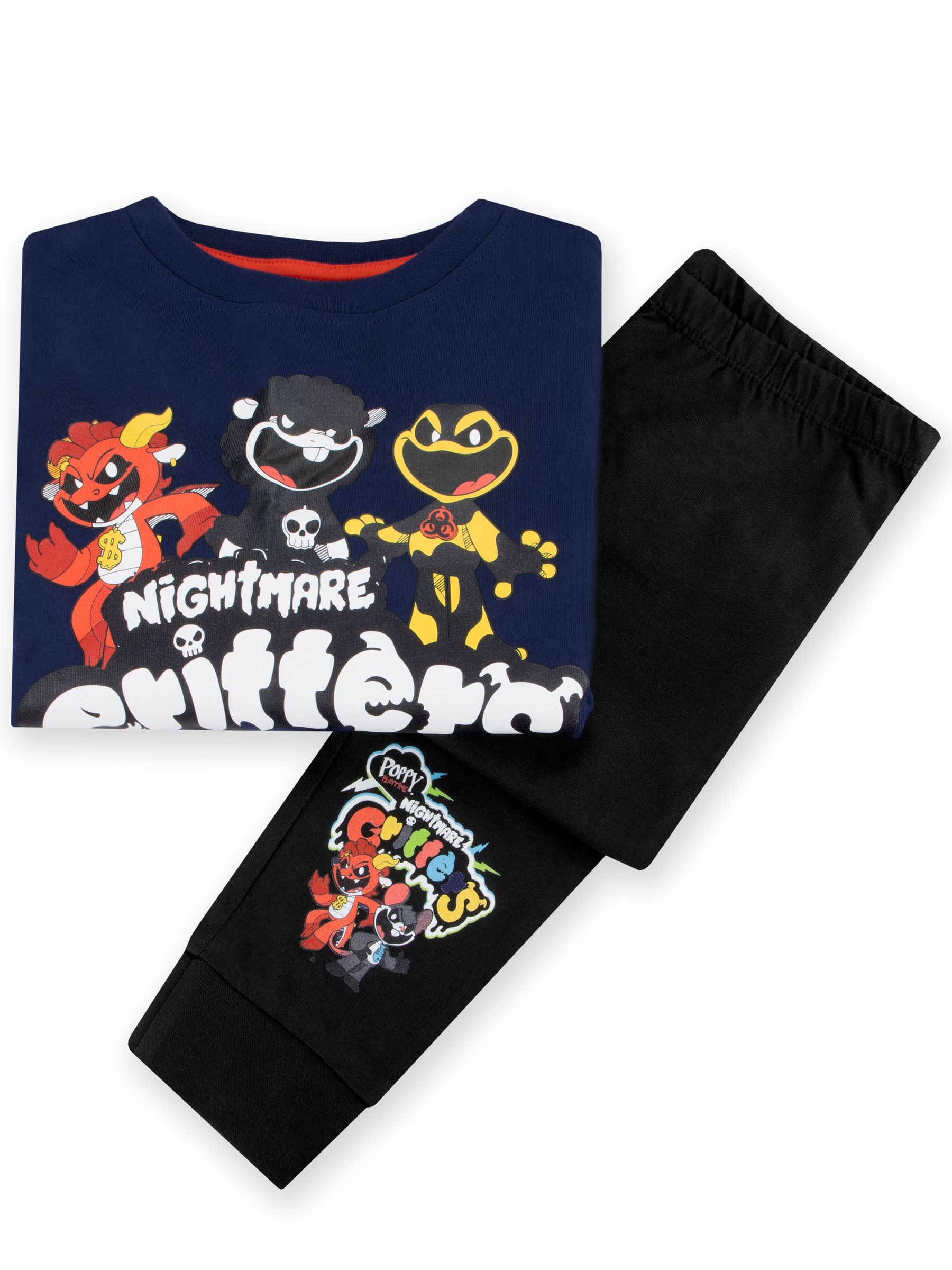 Buy Character Black Poppy Playtime Nightmare Critters Pyjamas Set from ...