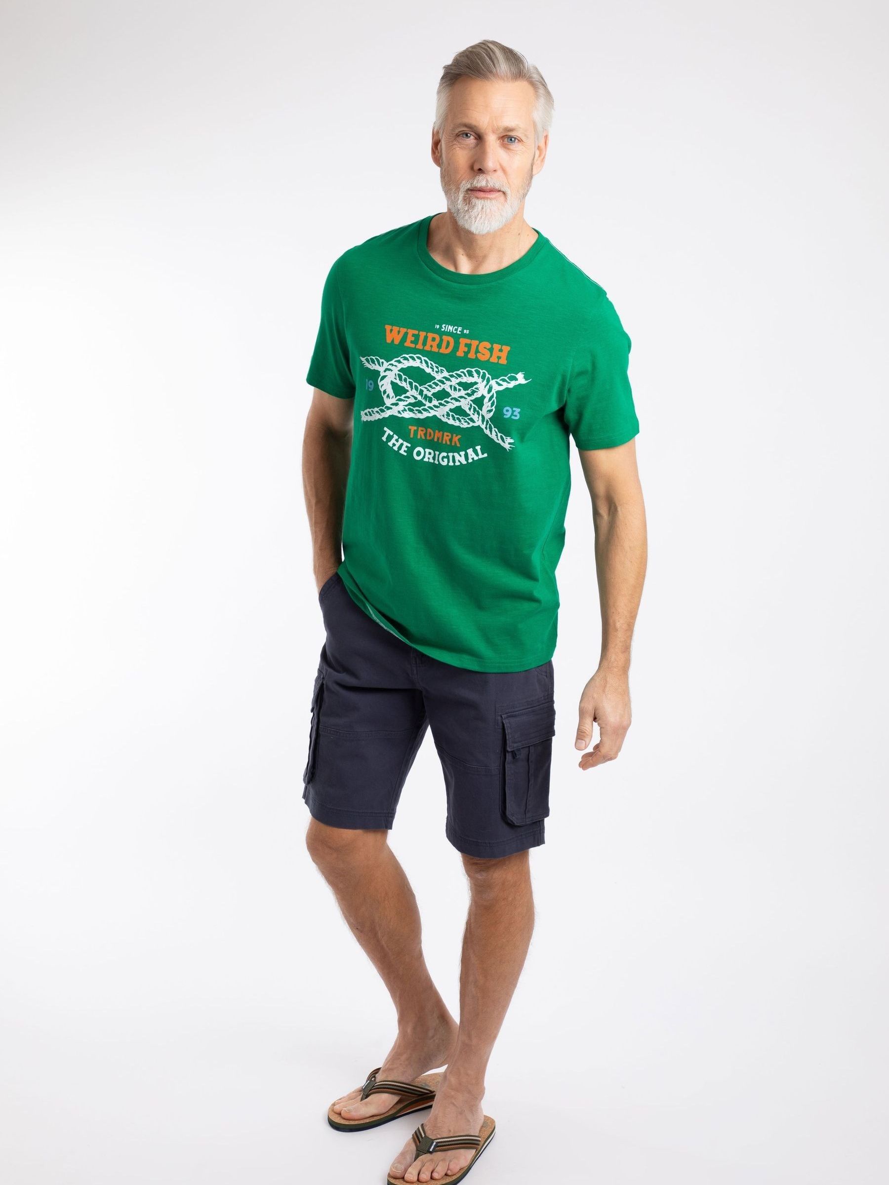 Buy Weird Fish Green Cast Off Front Print Graphic T-Shirt from the Next ...