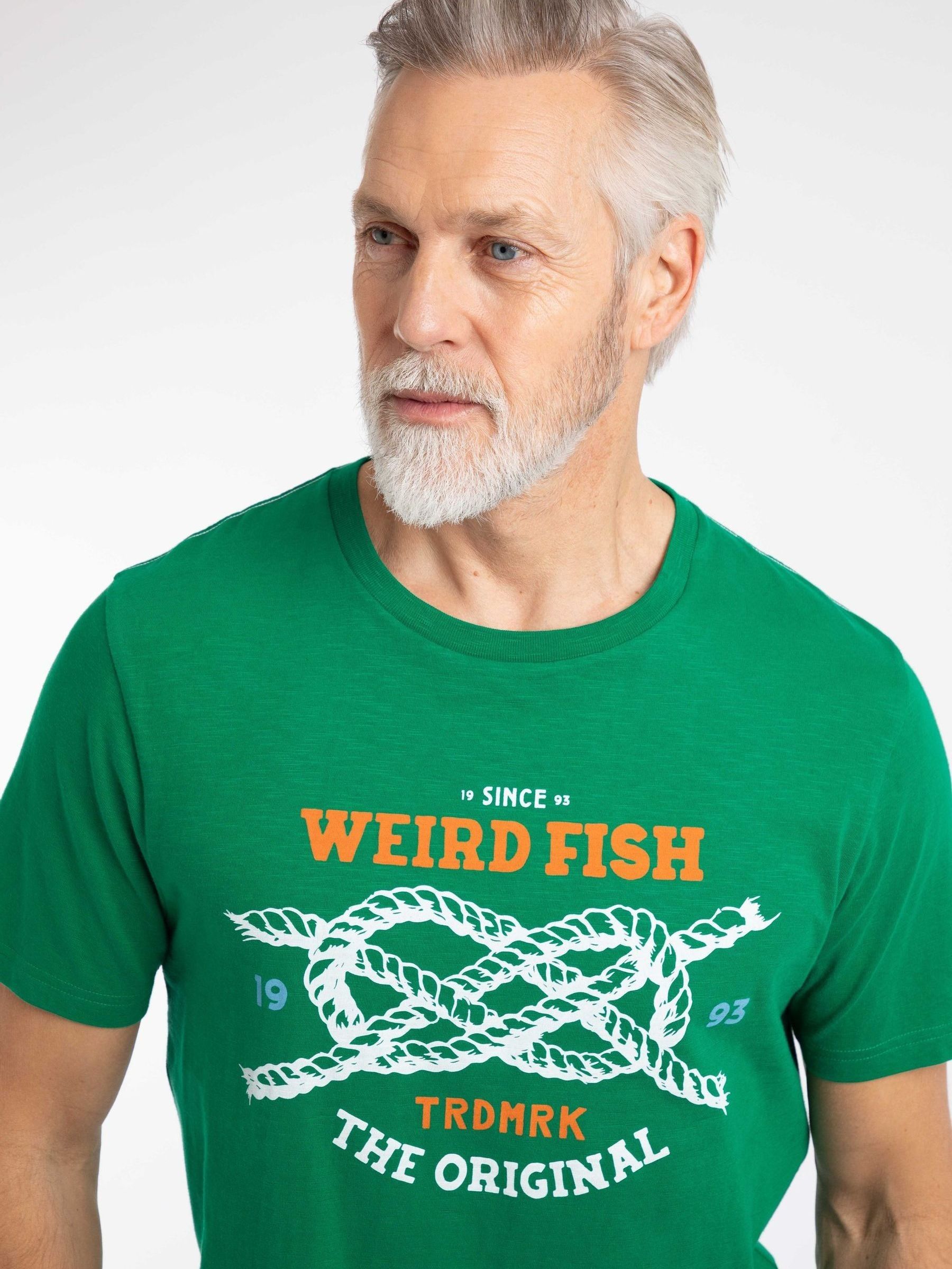 Buy Weird Fish Green Cast Off Front Print Graphic T-Shirt from the Next ...