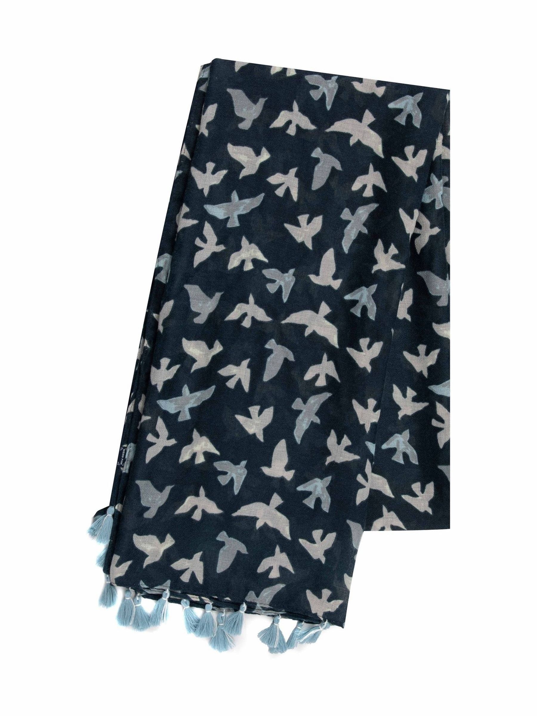 Buy Weird Fish Blue Marelia Printed Scarf from the Next UK online shop