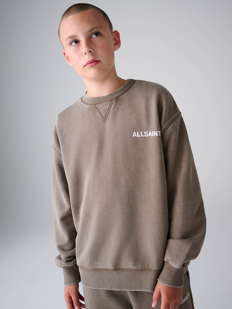 Buy smALLSAINTS Brown Cut Sew Sweatshirt and Joggers Set from Next ...
