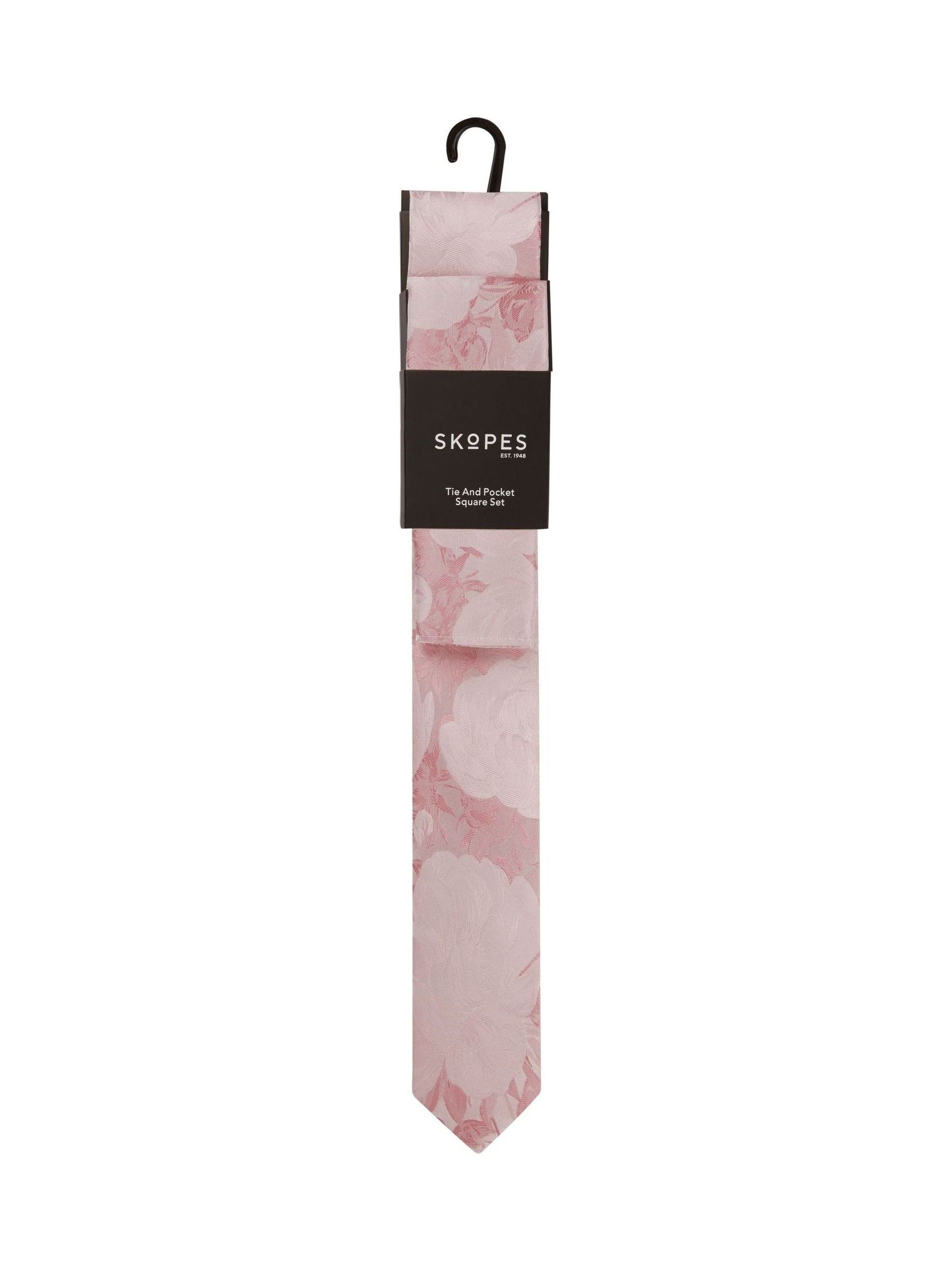 Buy Skopes Light Pink Silk Floral Tie & Pocket Square Set from the Next ...