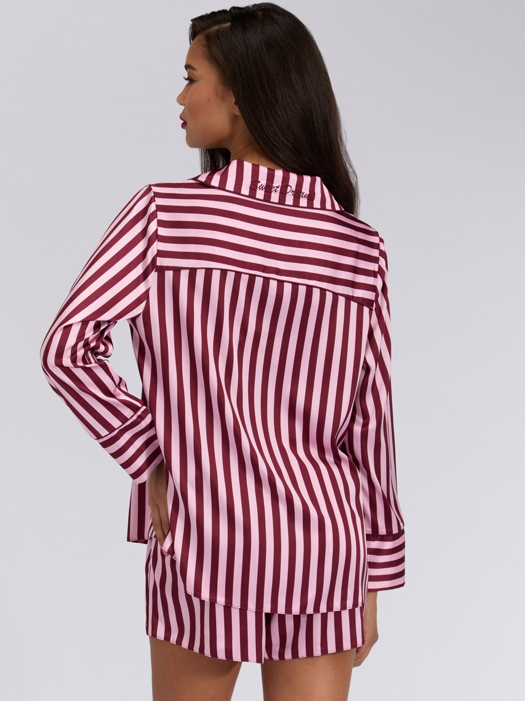 Buy Boux Avenue Red Oversized Satin Revere & Short Pyjamas Set from the ...