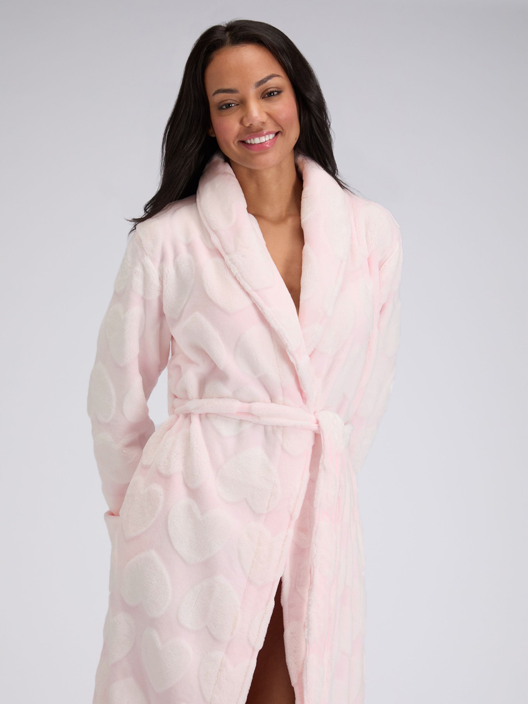 Buy Boux Avenue Pink Heart Long Dressing Gown from Next Spain