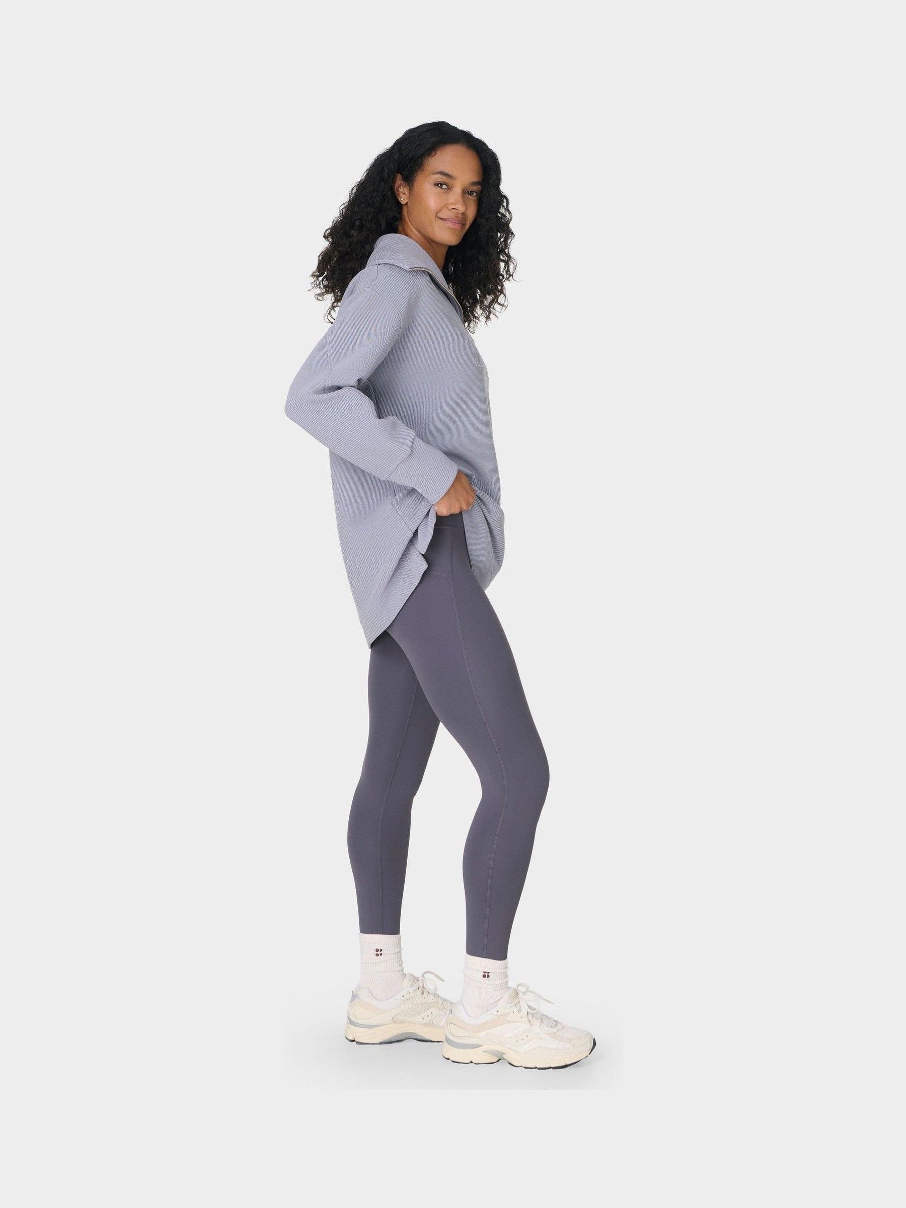 Buy Sweaty Betty Aqua Blue Full Length All Day 7/8 Embossed Leggings ...