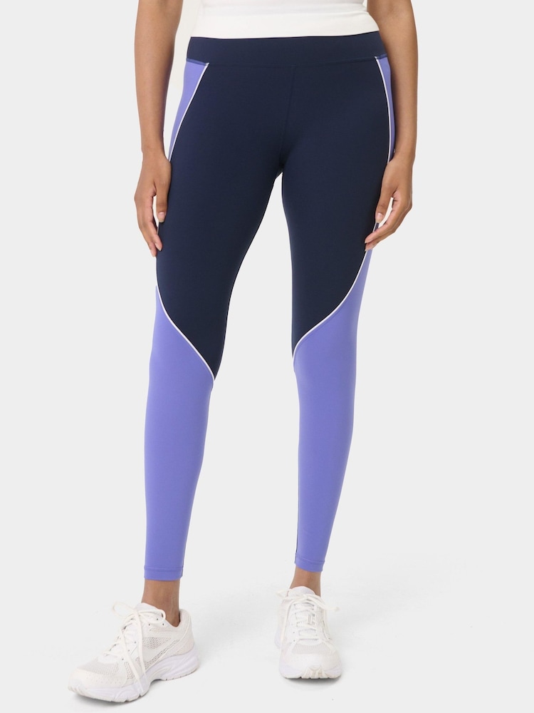 Buy Sweaty Betty Blue Full Length Power Colourblock Workout Leggings ...