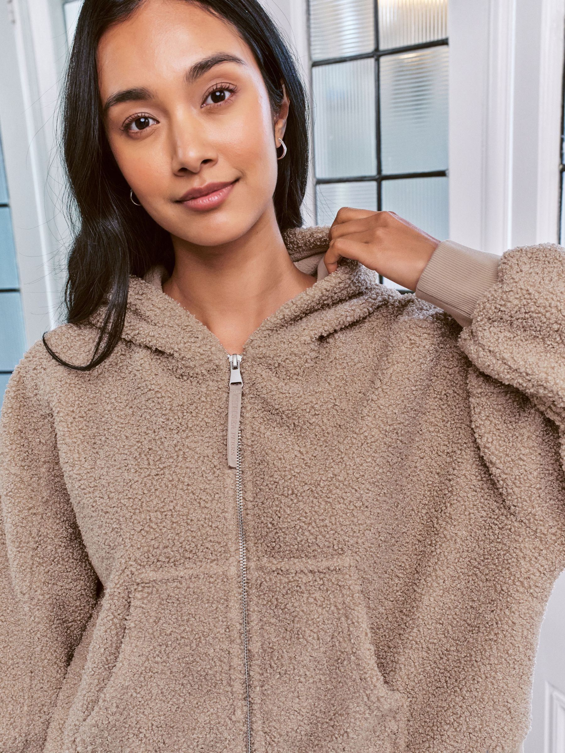 Buy Chelsea Peers Borg Fleece Zip Up Hoodie from Next Netherlands