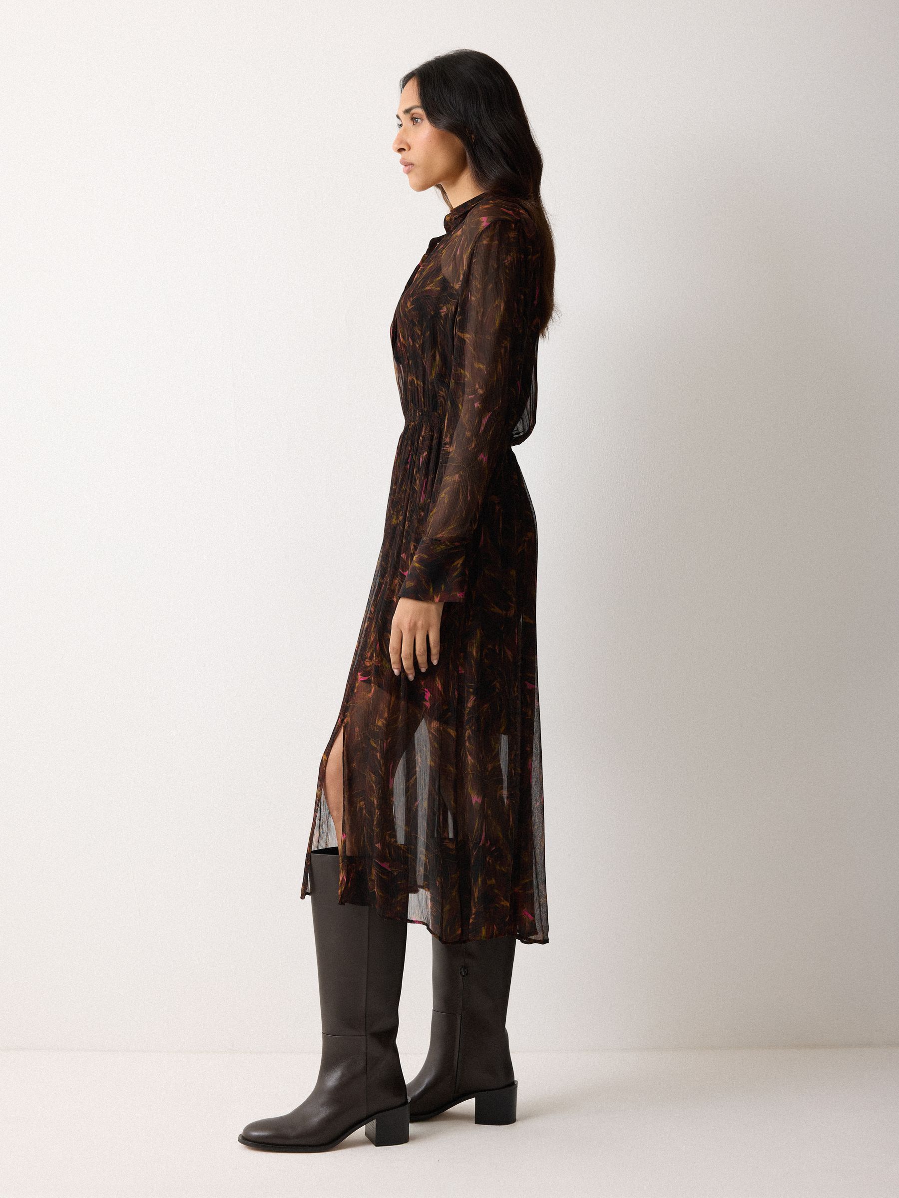 Buy Jigsaw Brown Wild Feather Shirt Dress from Next Germany