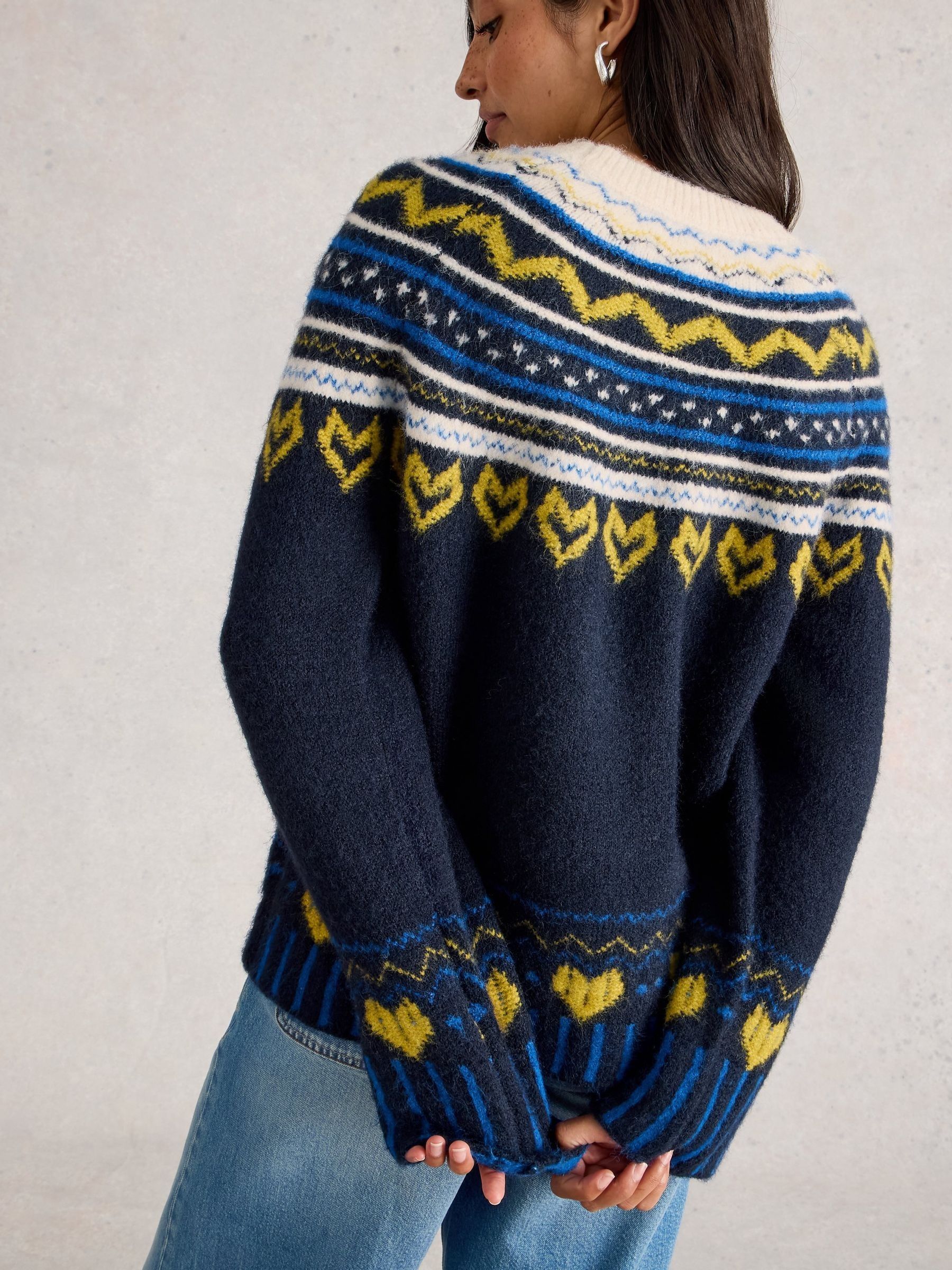 Buy White Stuff Blue Harriet Fairisle Pattern Jumper from the Next UK ...